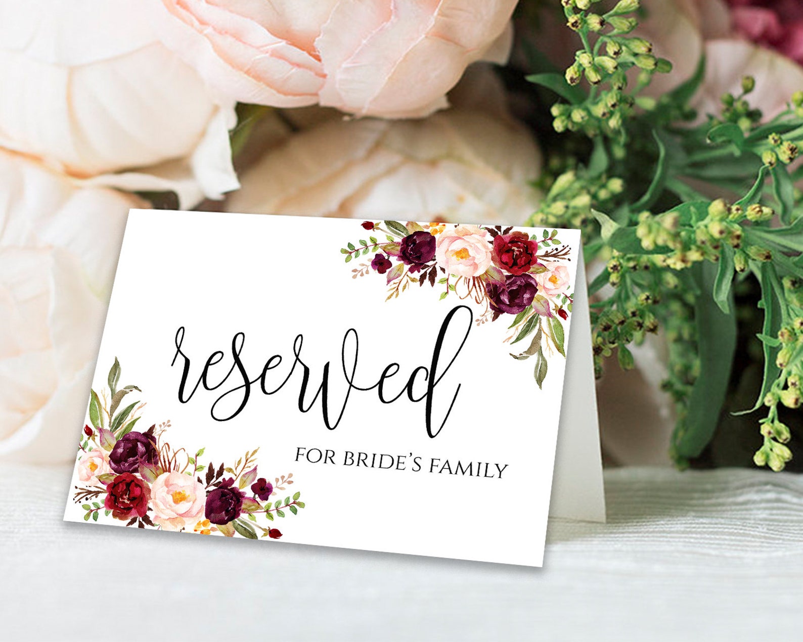 Reserved Sign Reserved Printable Reserved Wedding Sign - Etsy