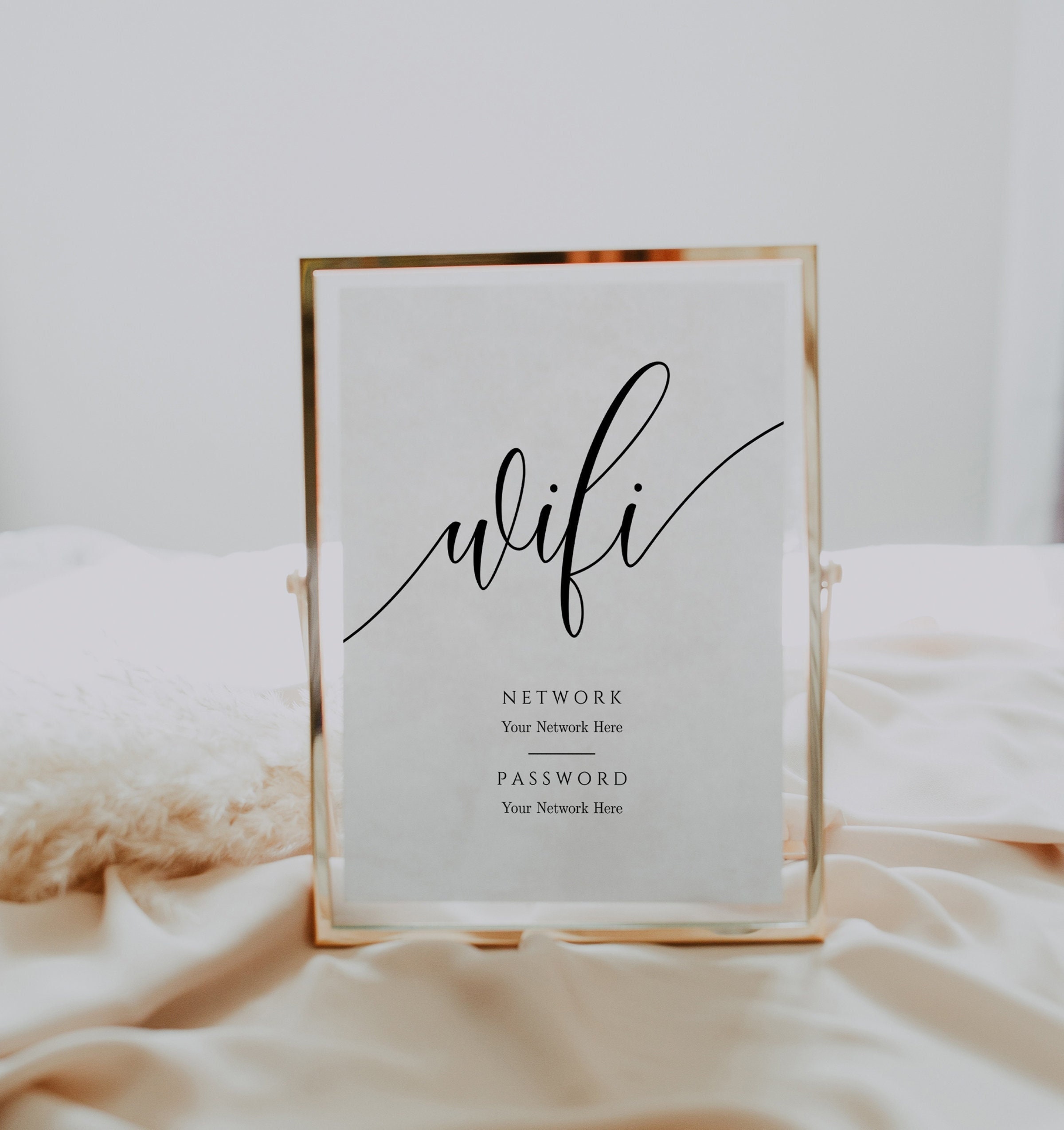 Editable Wifi Password Sign: Guest Room Decor (instant Download) - Etsy