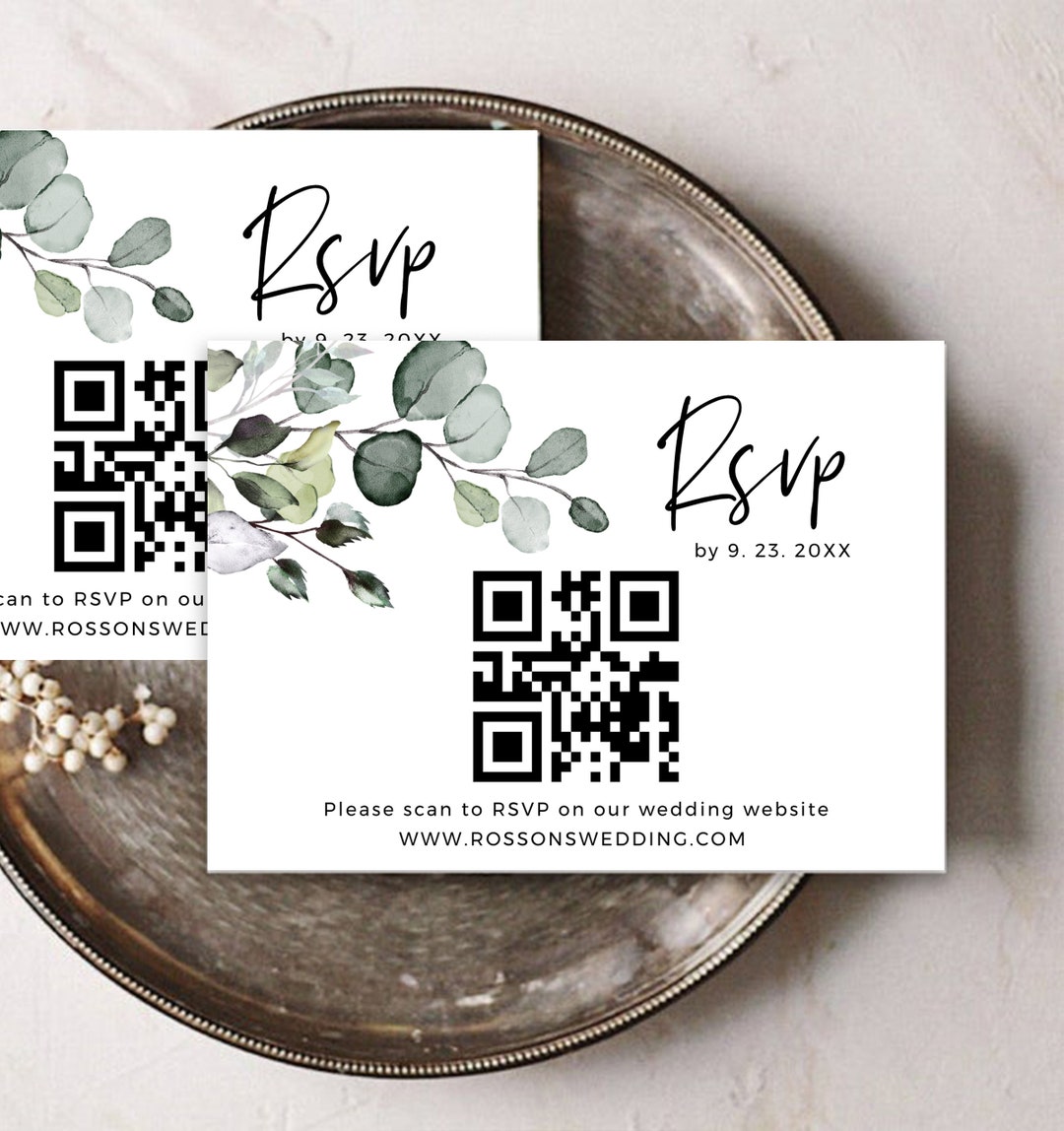 RSVP Card Template, Greenery Wedding Response, Online Replay Card ...