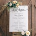 Wedding Welcome Program DIY Wedding Program Poster Wedding - Etsy