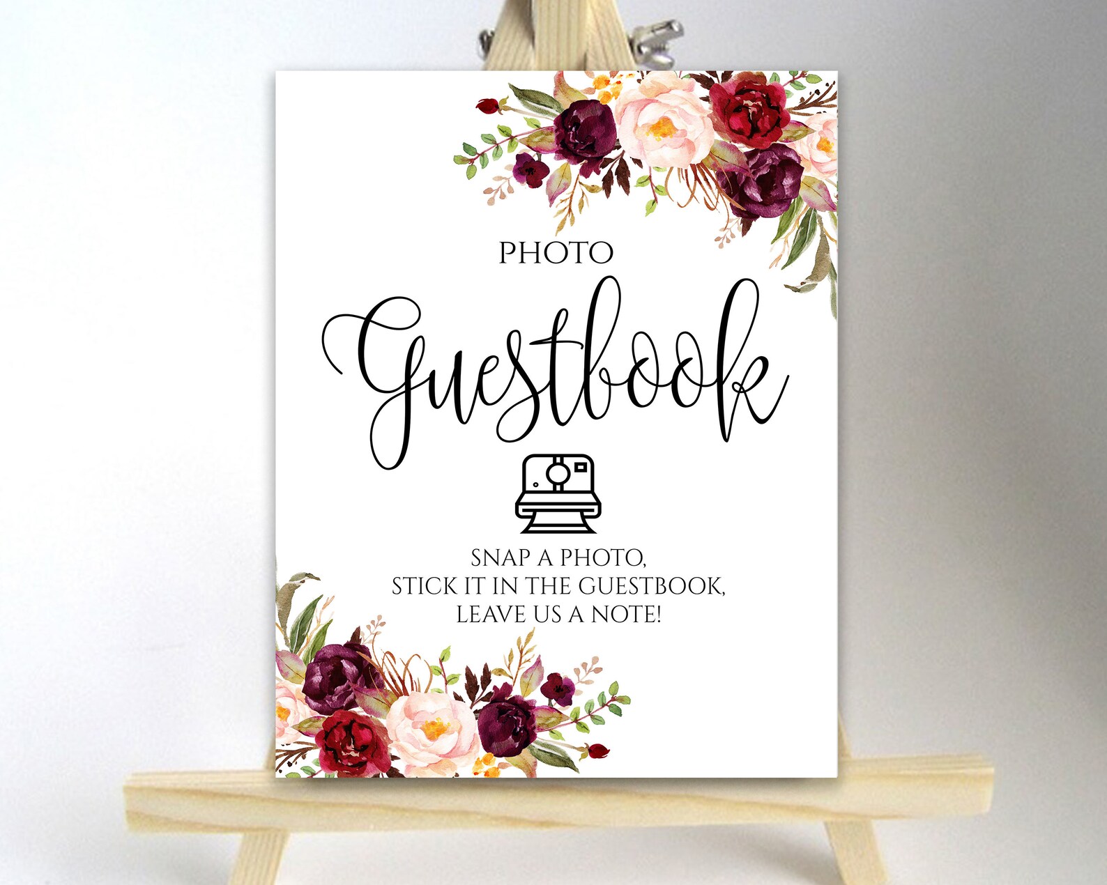 Photo Guestbook Printable Photo Guestbook Sign Printable Photo - Etsy