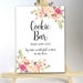 Printable Cookie Bar Sign Dessert Table Sign Wedding Sign - Etsy