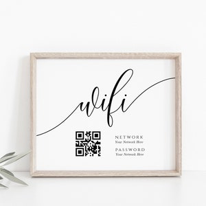 Editable Wifi QR Code Sign Template (instant Download) - Etsy Australia