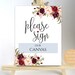 Printable Please Sign Template Please Sign Our Canvas, Guestbook, Globe ...