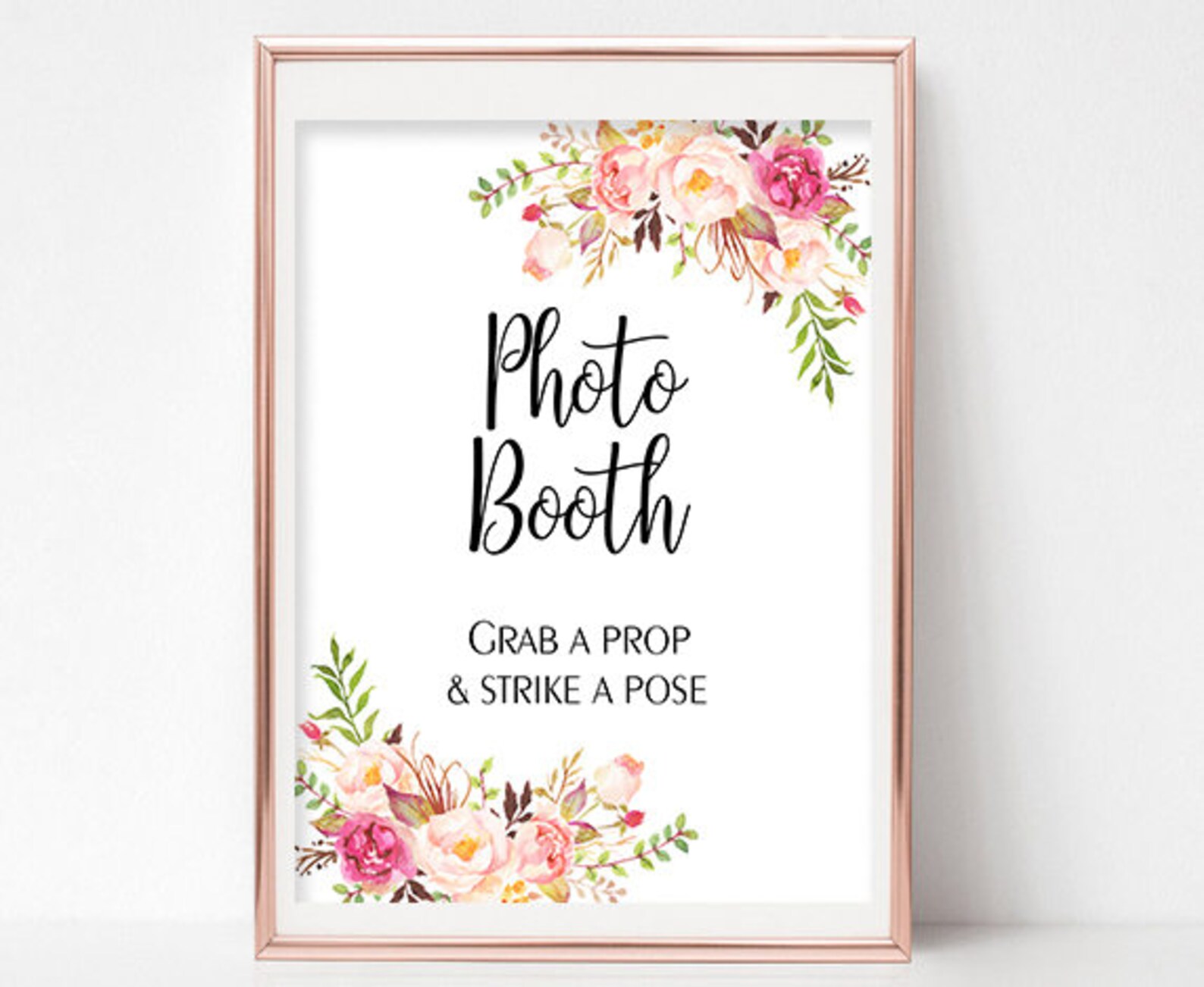 Printable Photo Booth Sign Printable Wedding Photo Booth Sign | Etsy