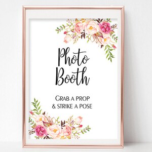 Printable Photo Booth Sign Printable Wedding Photo Booth Sign Photo ...