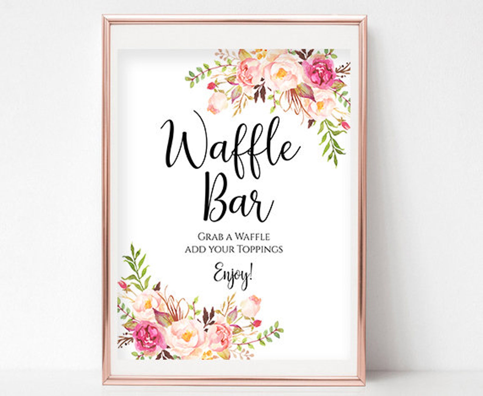 Waffle Bar Printable Waffle House Wedding Sign Waffle Station | Etsy
