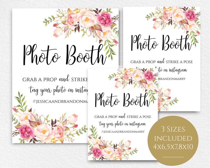 Photo Booth Sign Internet Sign Hashtag Sign Photobooth | Etsy