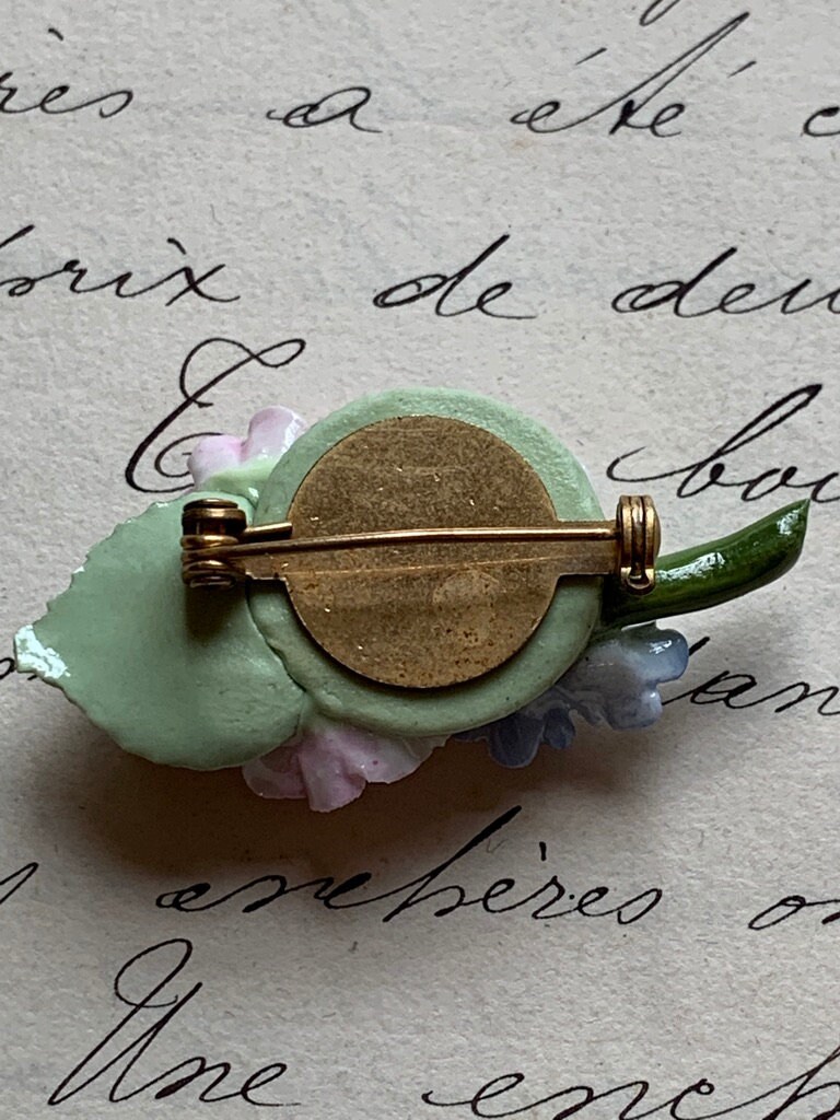 1960s Bone China Brooch Floral China Bouquet Mother's - Etsy