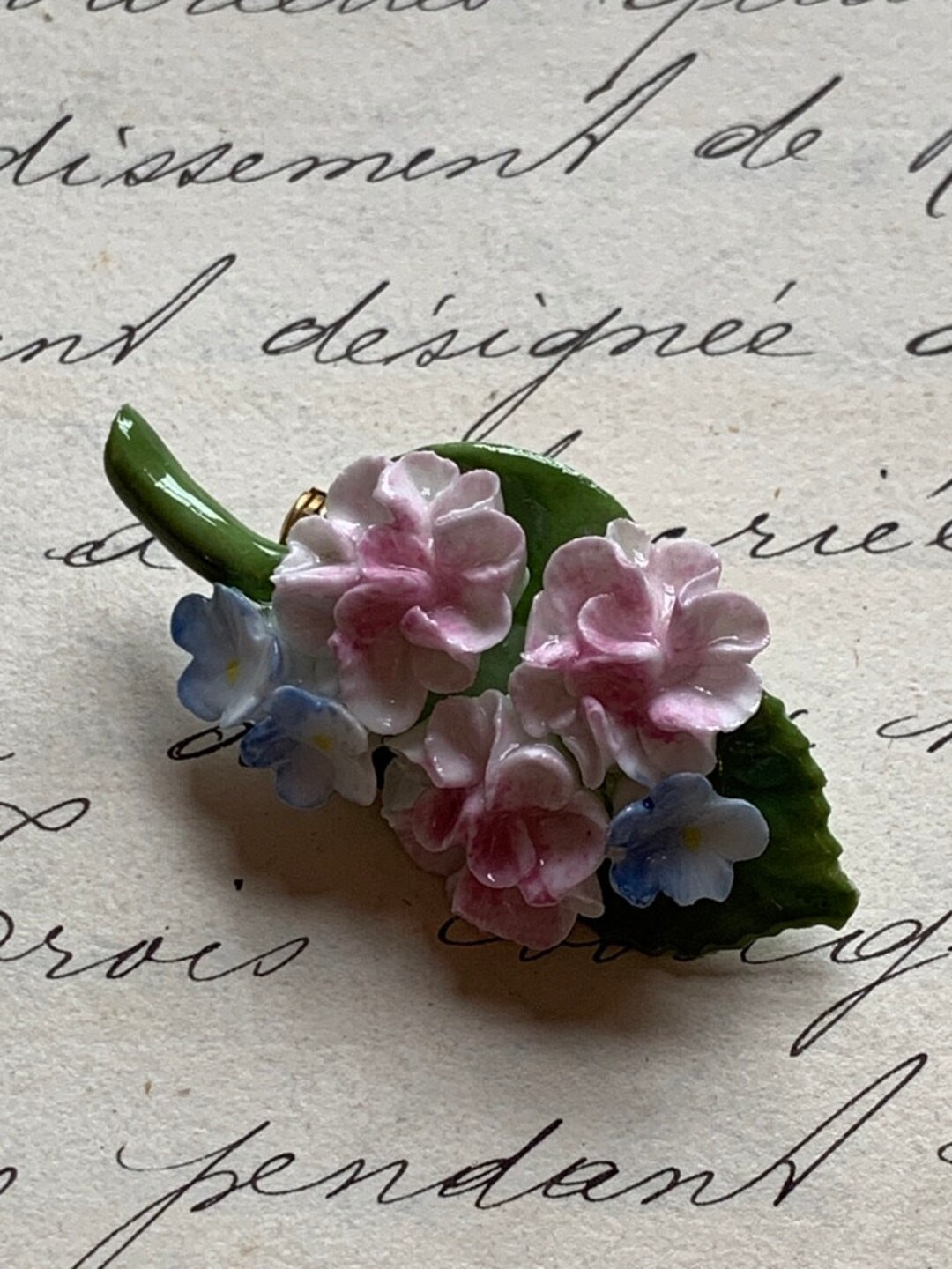 1960s Bone China Brooch | Floral China Bouquet | Mother's Day Gift ...