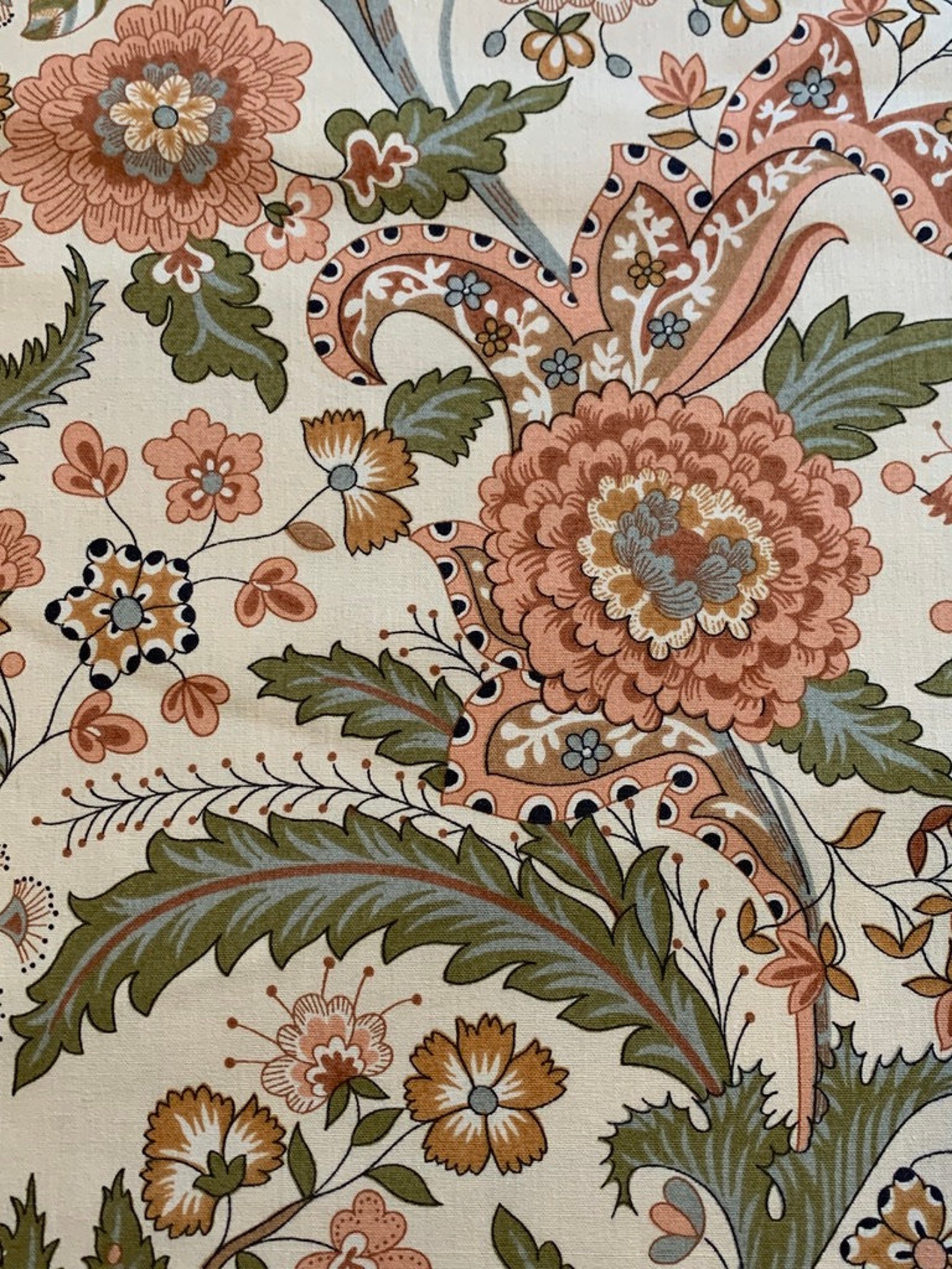 Vintage Sanderson Fabric/'bengal' 1980 Arthur - Etsy UK
