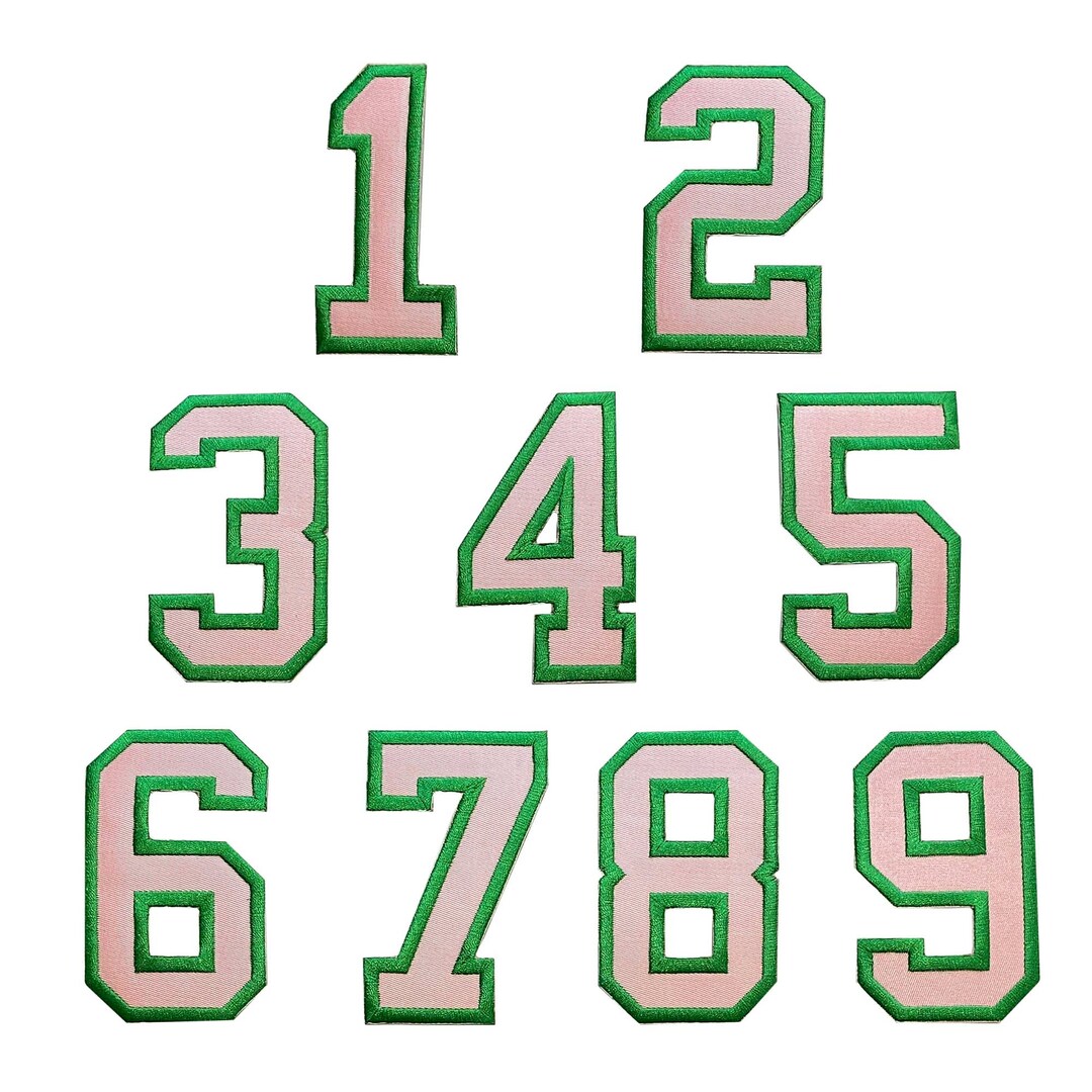 AKA Line Number Patch Iron on Or Sew on Sorority 1908 Pink And Green aka-line-number-patch-iron-on-or-sew-on-sorority-1908-pink-and-green