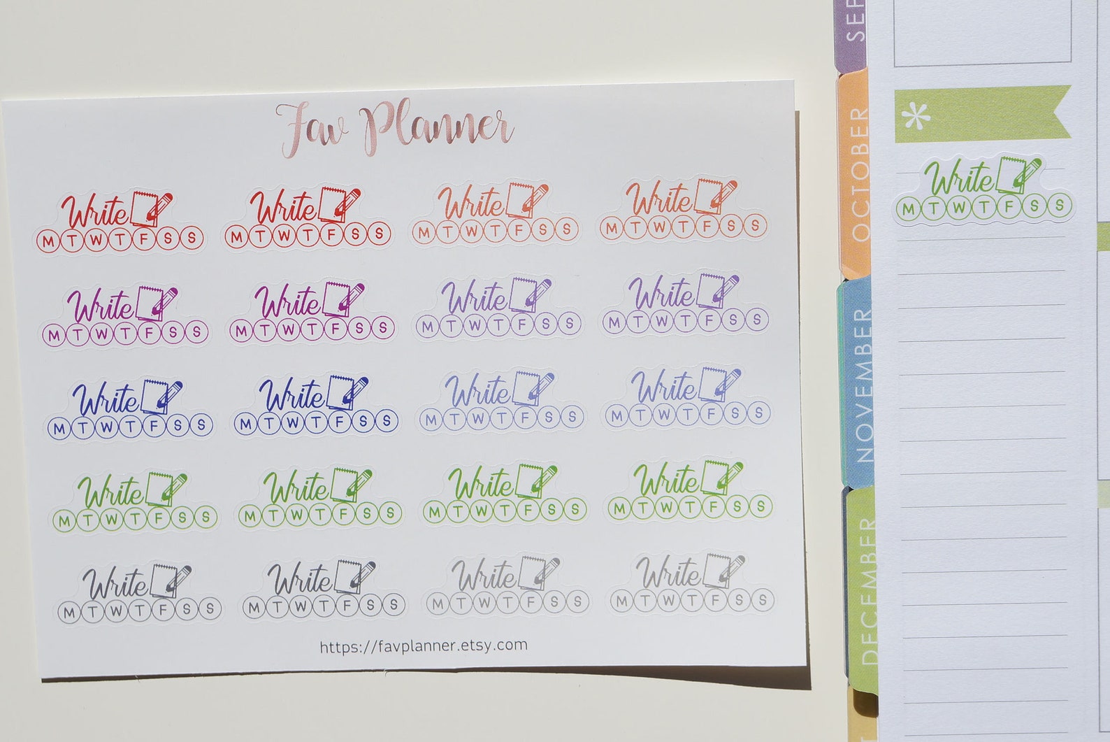 20 Write Habit Tracker Stickers // Planner Stickers for Erin - Etsy