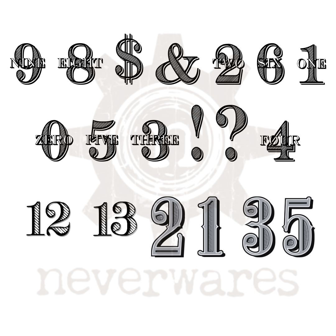 Vintage Typography Digital Download Sheets 16 Pages of Letters and ...