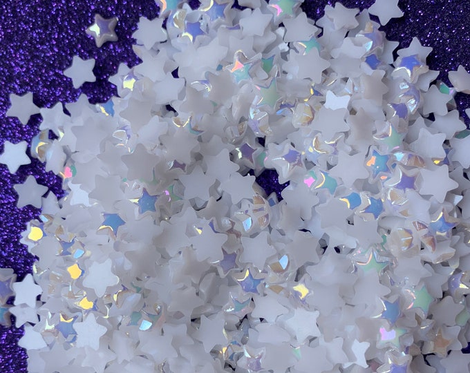 6mm Shining Star 6 Grams Micro Miniature White Resin Star - Etsy