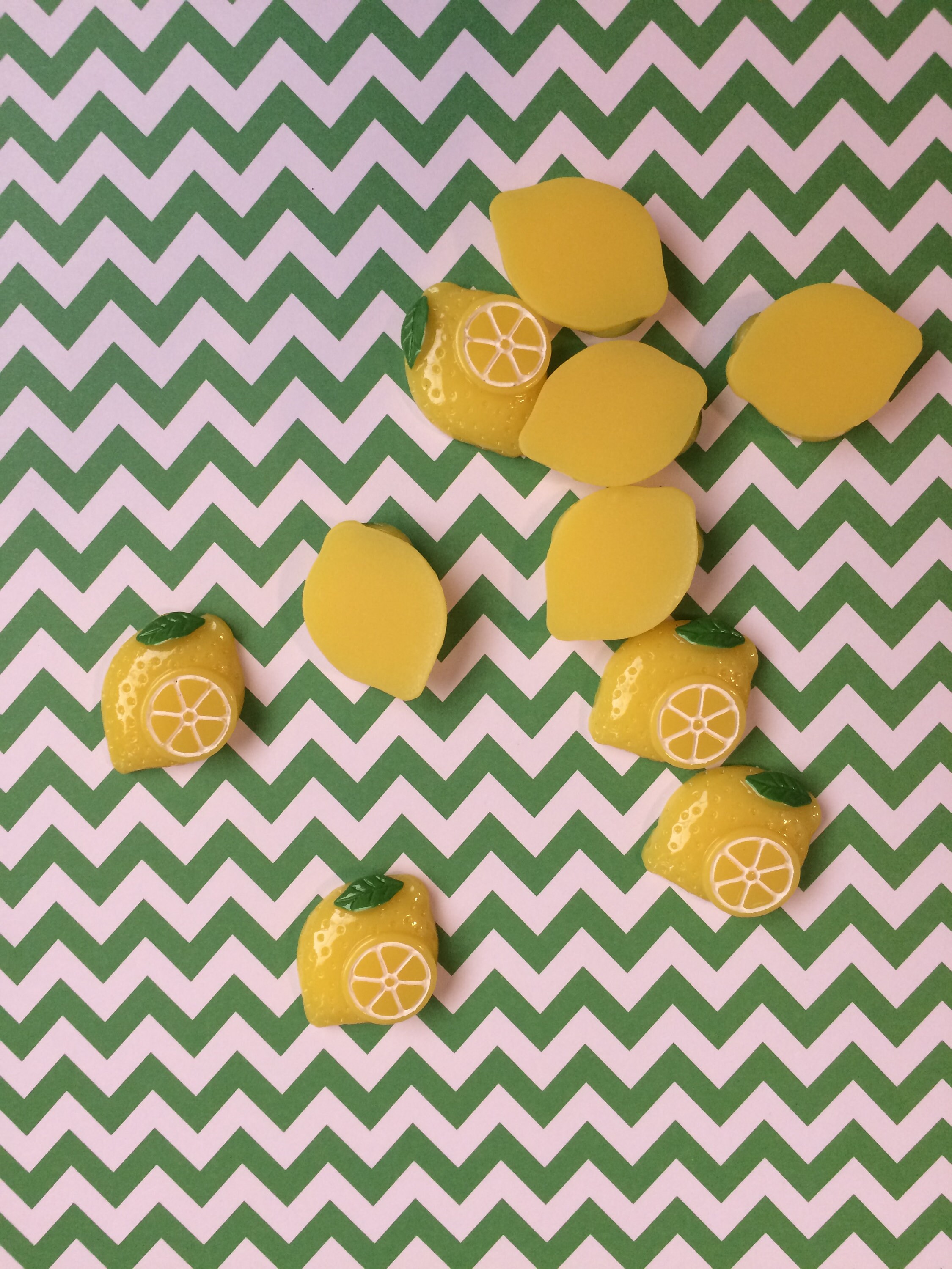 8pc Lemon Flatback 3D Resin Fruit - Etsy