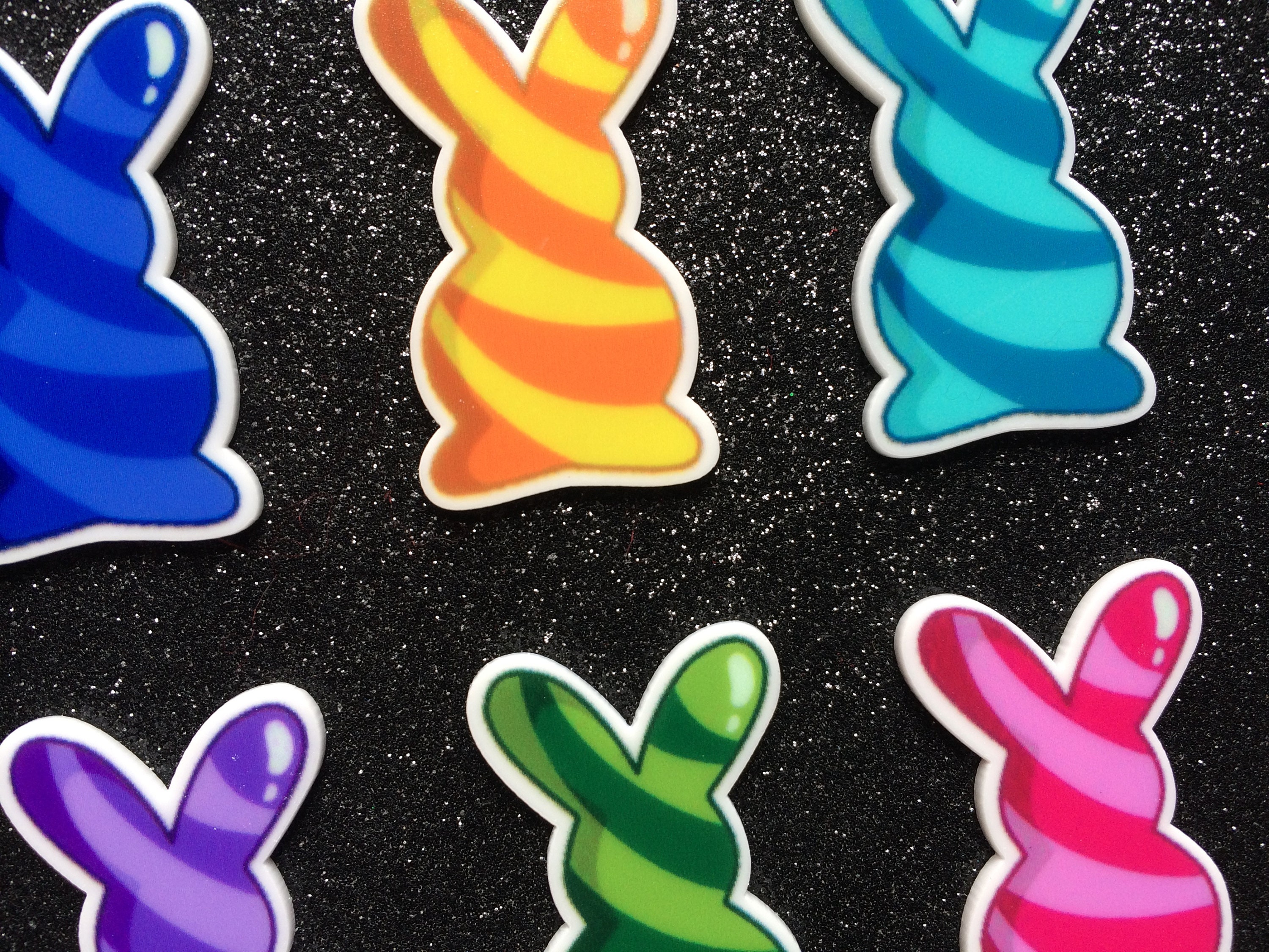 6pc Peeps Candy Rabbits Planar Flatback Resin Cabochon - Etsy