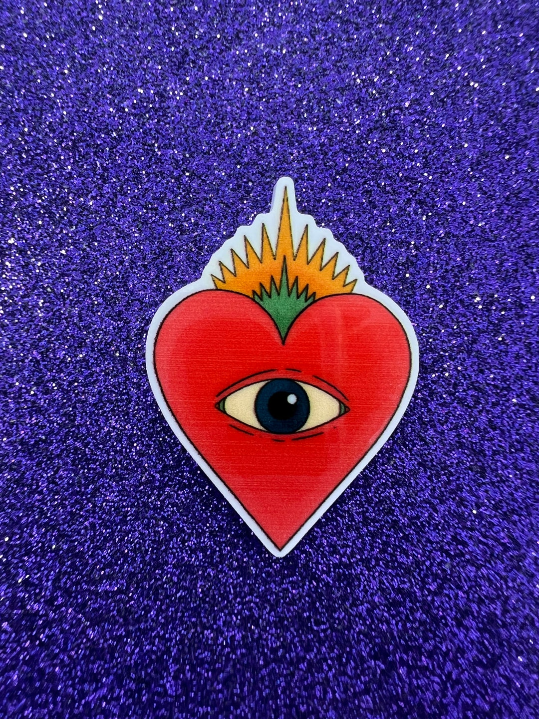 5pc. Evil Eye Heart, Mal De Ojo, Mexican, Resin Planar Flatbacks ...