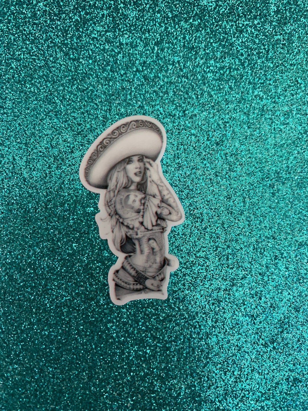 5pc. Charra Women, Senorita of Roses, Mexico, Planar Flatback, Cabochon ...