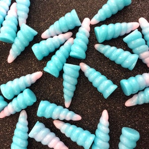 12pc. Blue Unicorn Horn With a Pink Tip, Resin Cabochon, so Kawaii! - Etsy