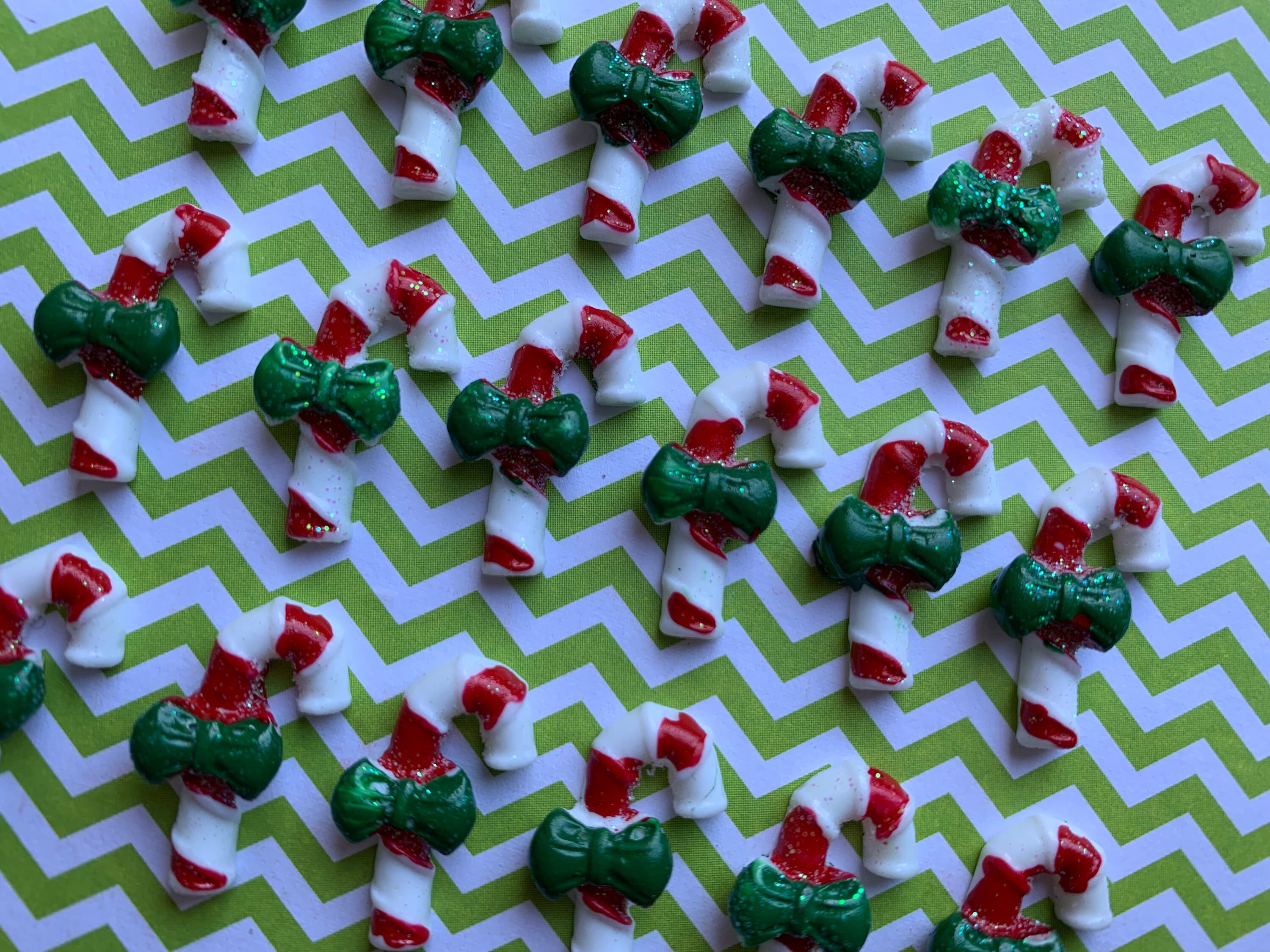 15pc. Micro Miniature Peppermint Candy Cane Flatback | Etsy