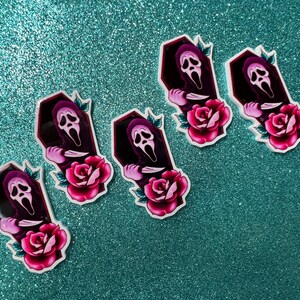 5pc. Pink Roses With Ghost, 5pc. Monsters, Seral Killer, Spooky, Scary ...