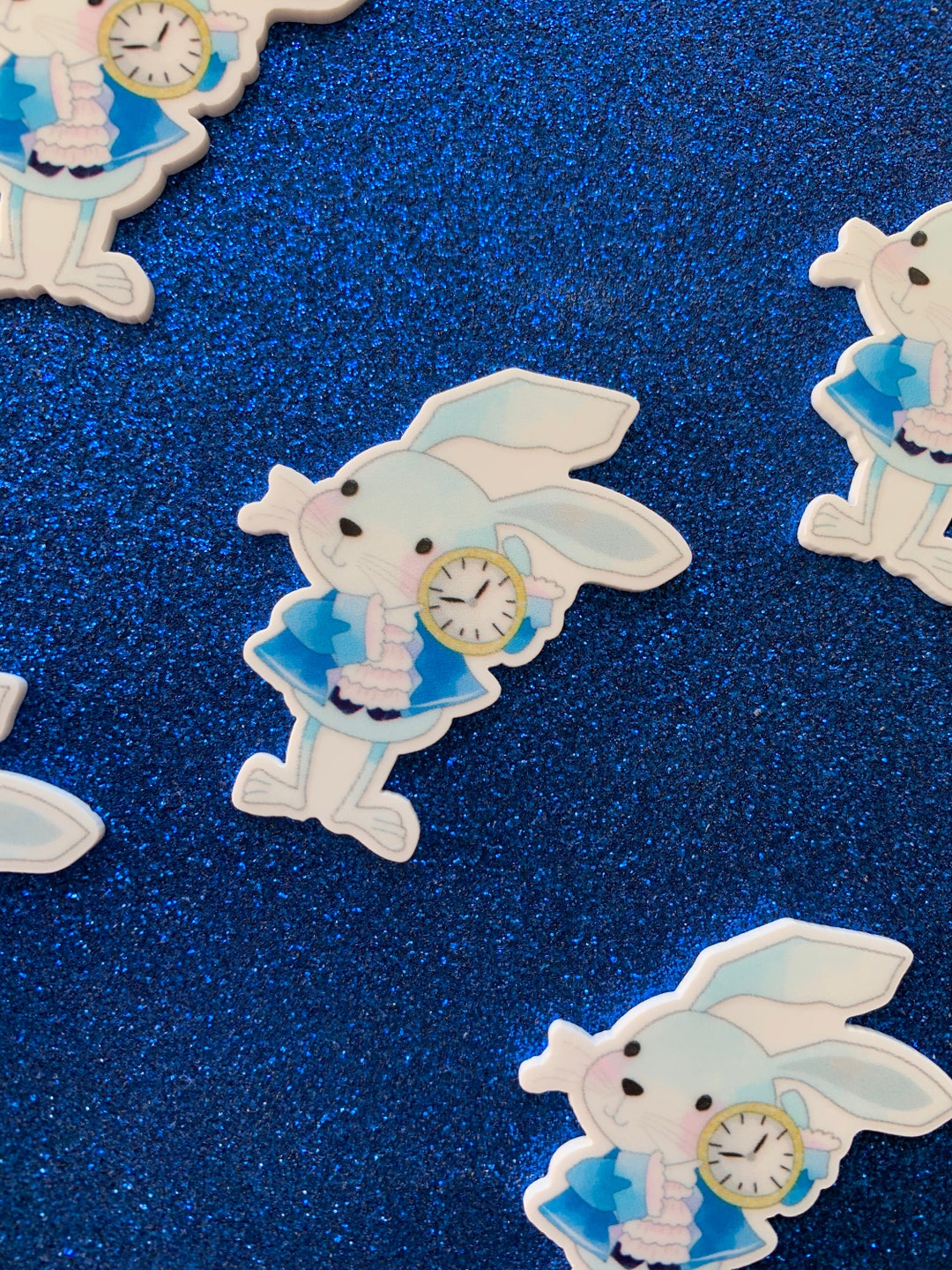 5pc. Cute Little White Rabbit, Resin Planar Flatback, Cabochon, Bow ...