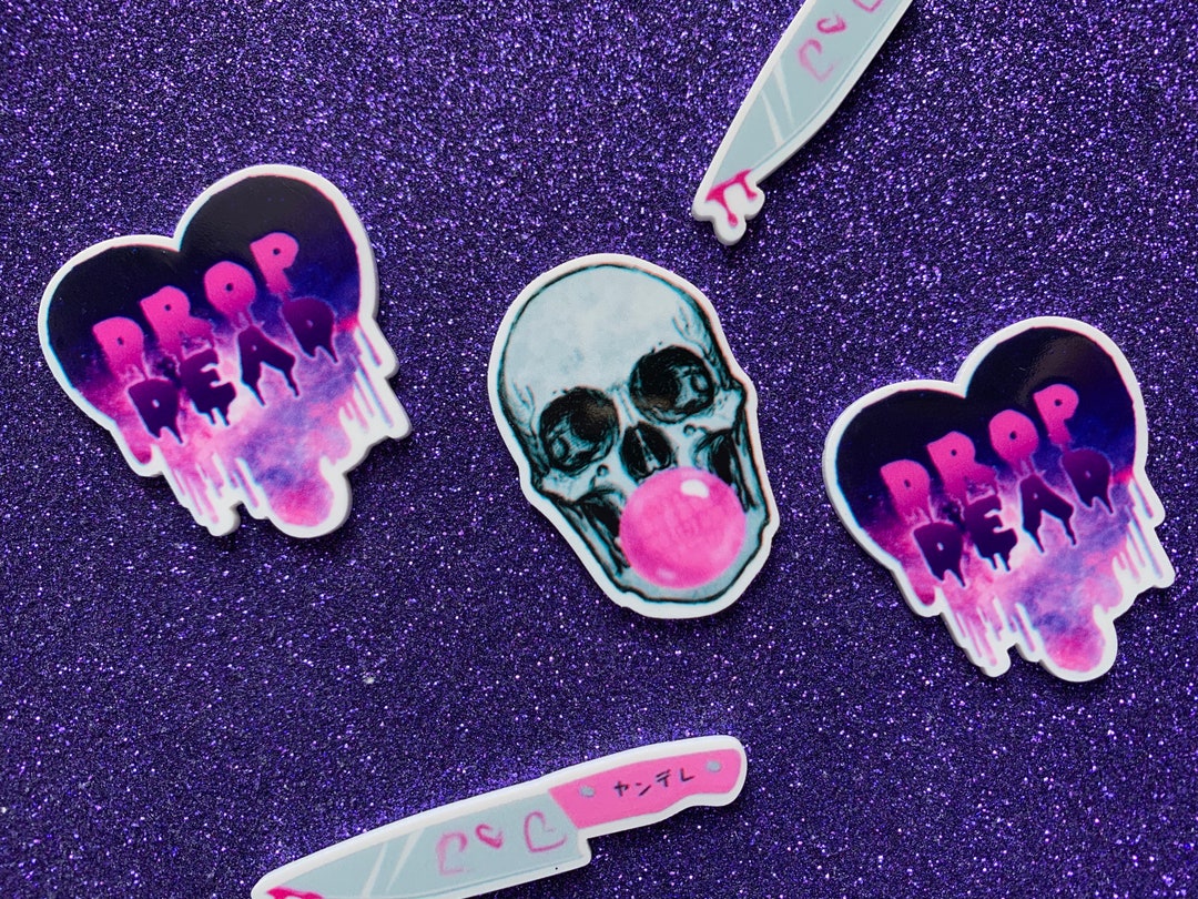 5pc Skull, Monster Bubblicious, Planar Flatback, Resin Cabochon, Bow ...