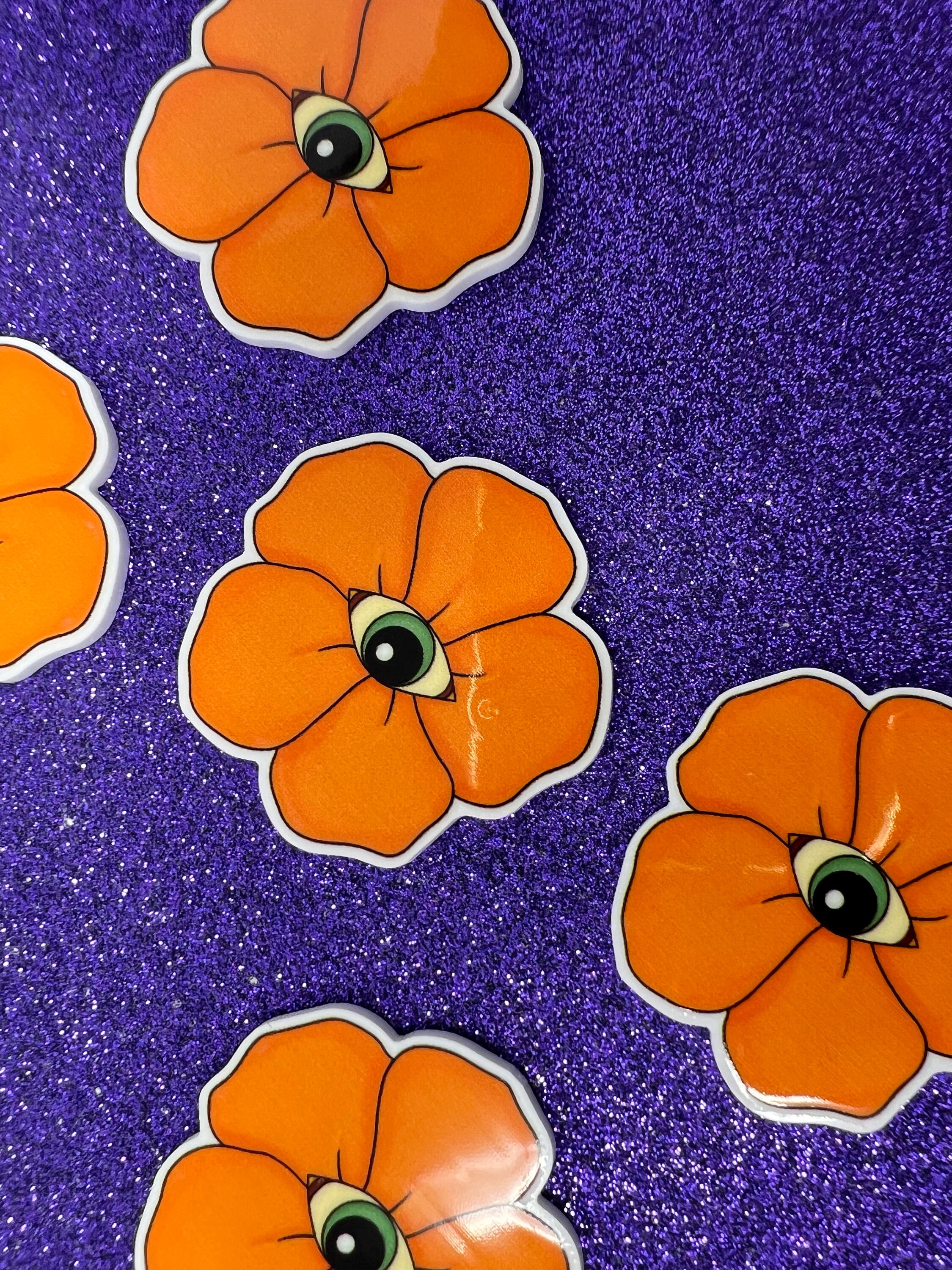 5pc Daisy Eye Blue Eye 70s 60s Resin Planar Flatback - Etsy