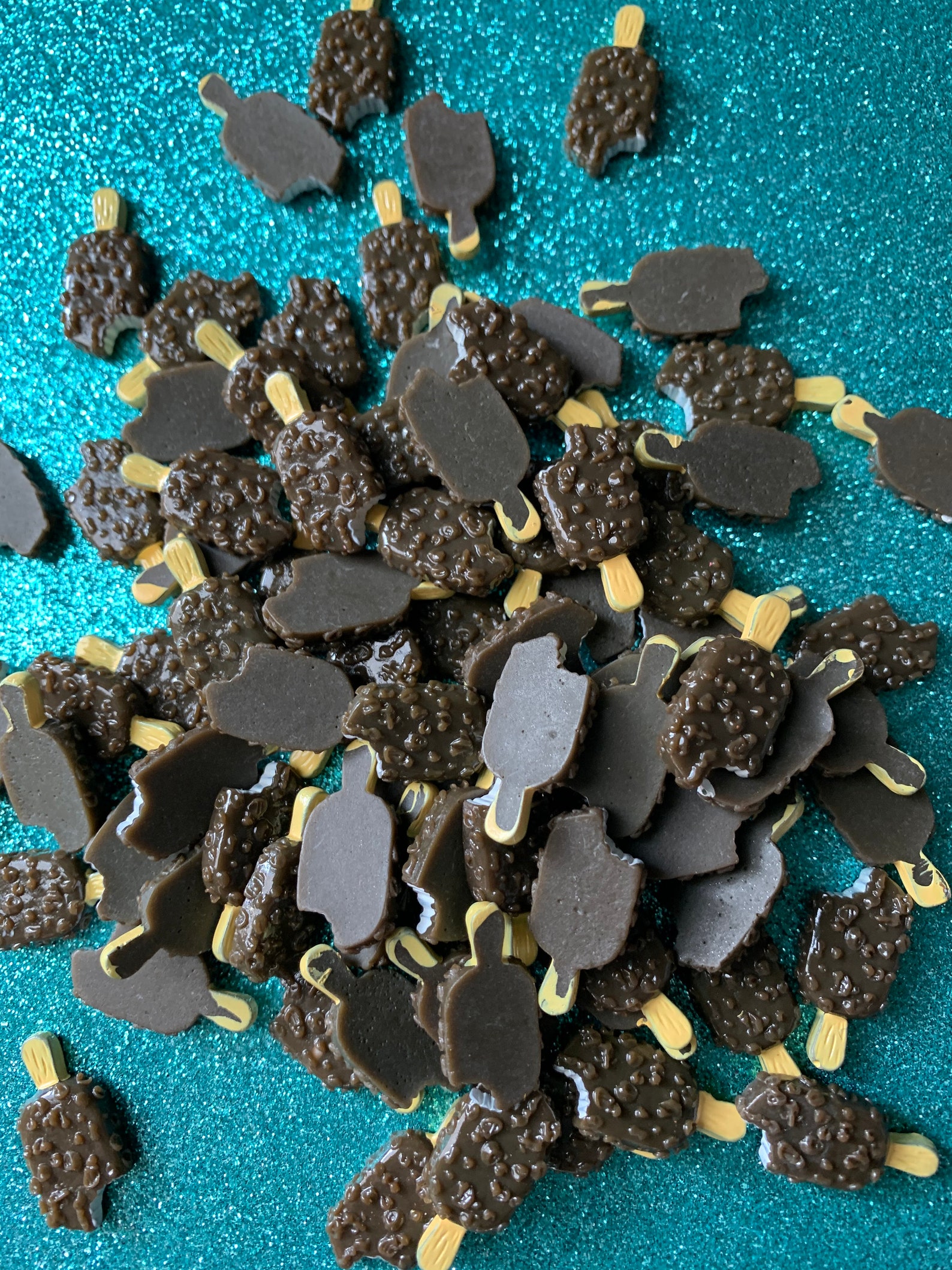 15pc. Micro Miniature Chocolate Ice Cream Cabochon Resin | Etsy