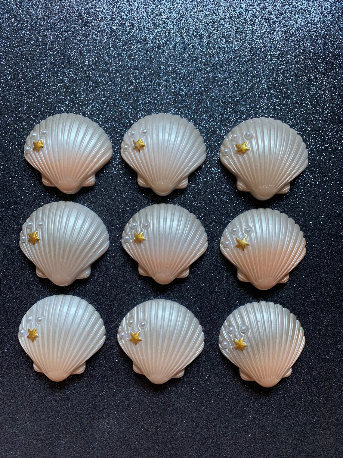 5pc. Huge Seashell With Pearls, Resin Cabochon, Flatback, Charm, Life ...