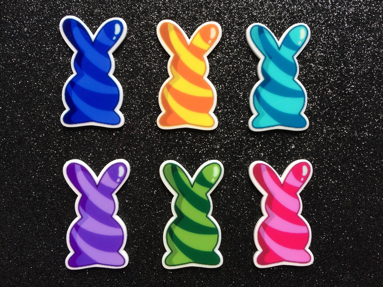 6pc Peeps Candy Rabbits Planar Flatback Resin Cabochon - Etsy