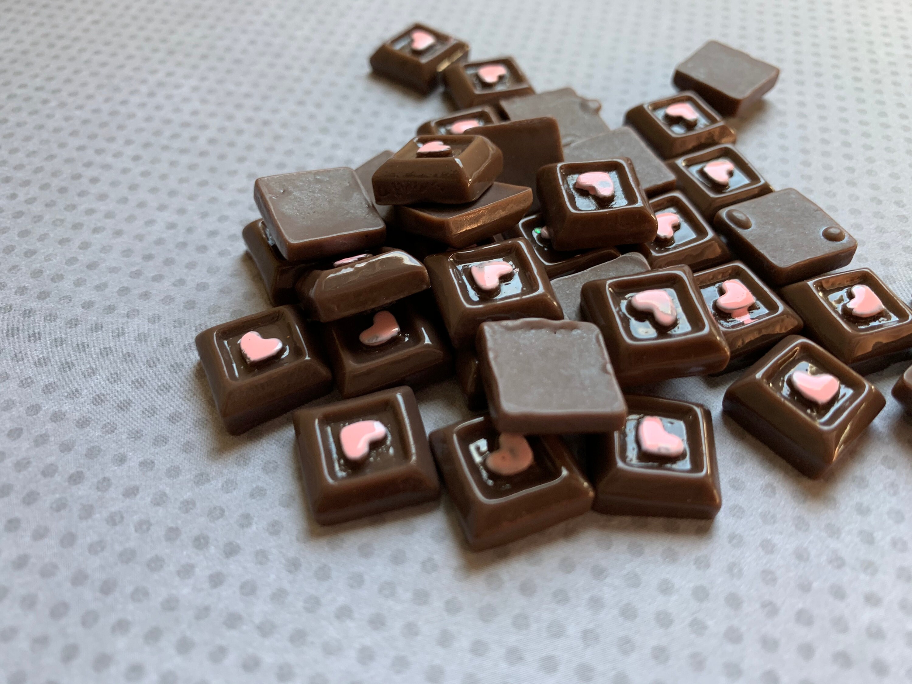 18pc. Micro Miniature Chocolate Squares Cabochon Charms | Etsy