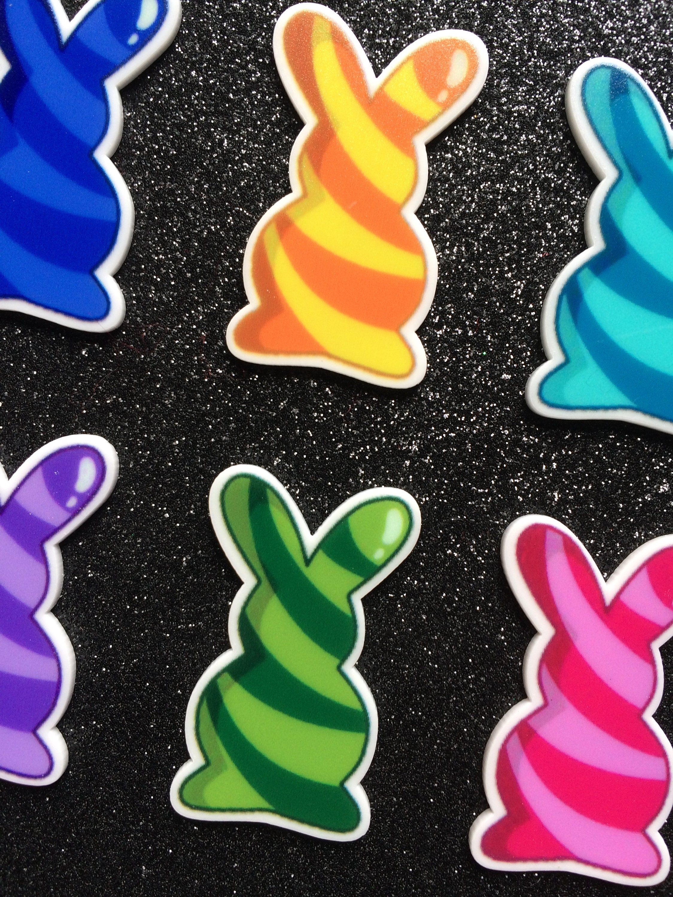 6pc Peeps Candy Rabbits Planar Flatback Resin Cabochon - Etsy