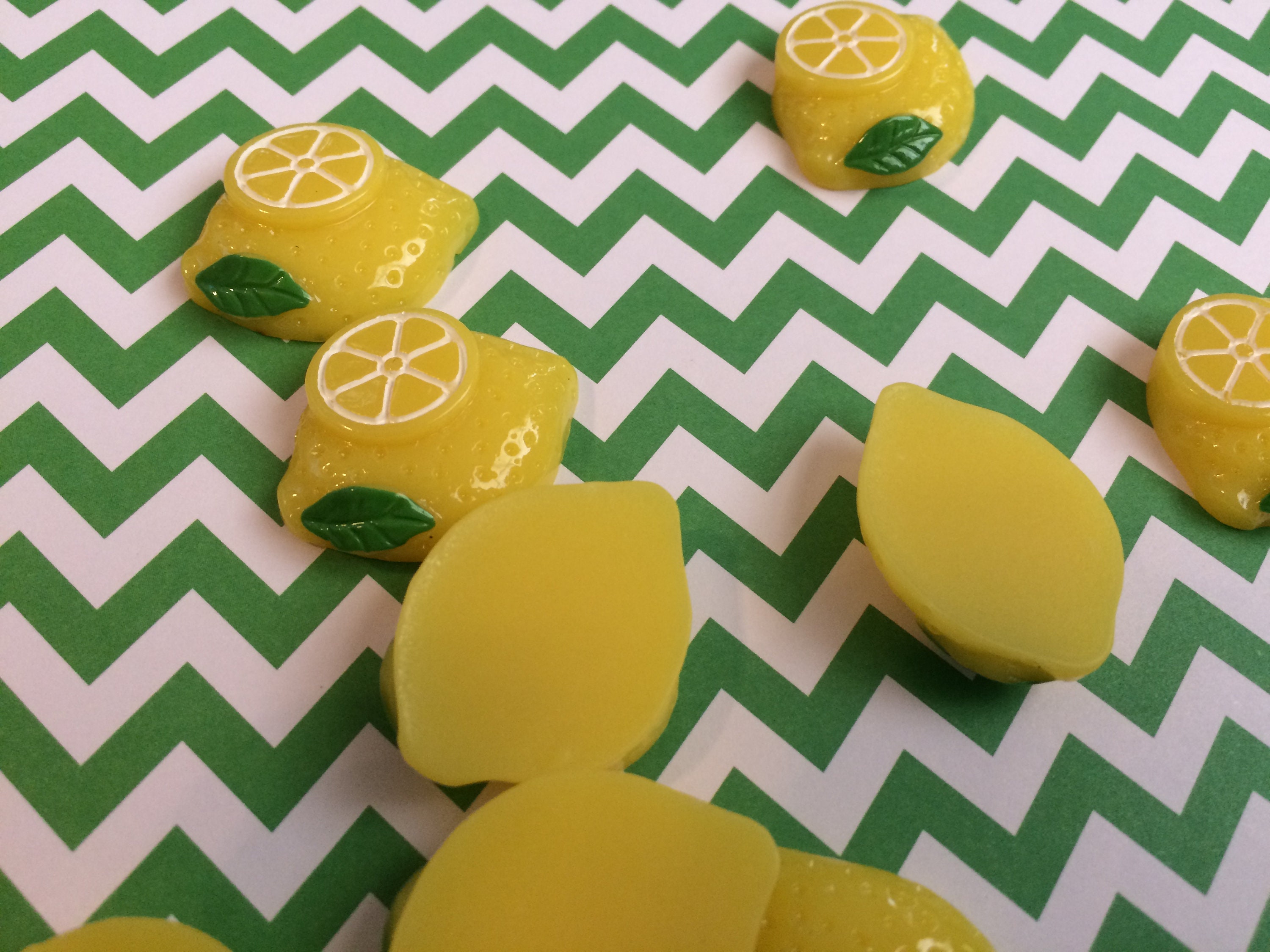 8pc Lemon Flatback 3D Resin Fruit - Etsy