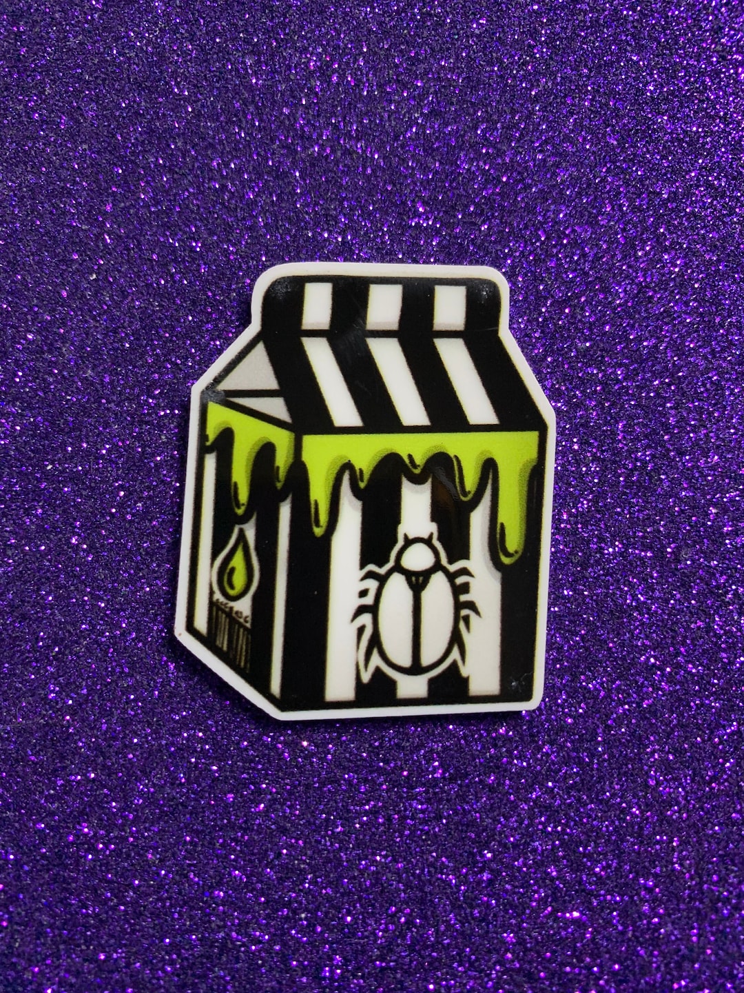 5pc Beetle Green Slime Milk, Pastel Goth, Spooky Food, Skull, Graveyard ...