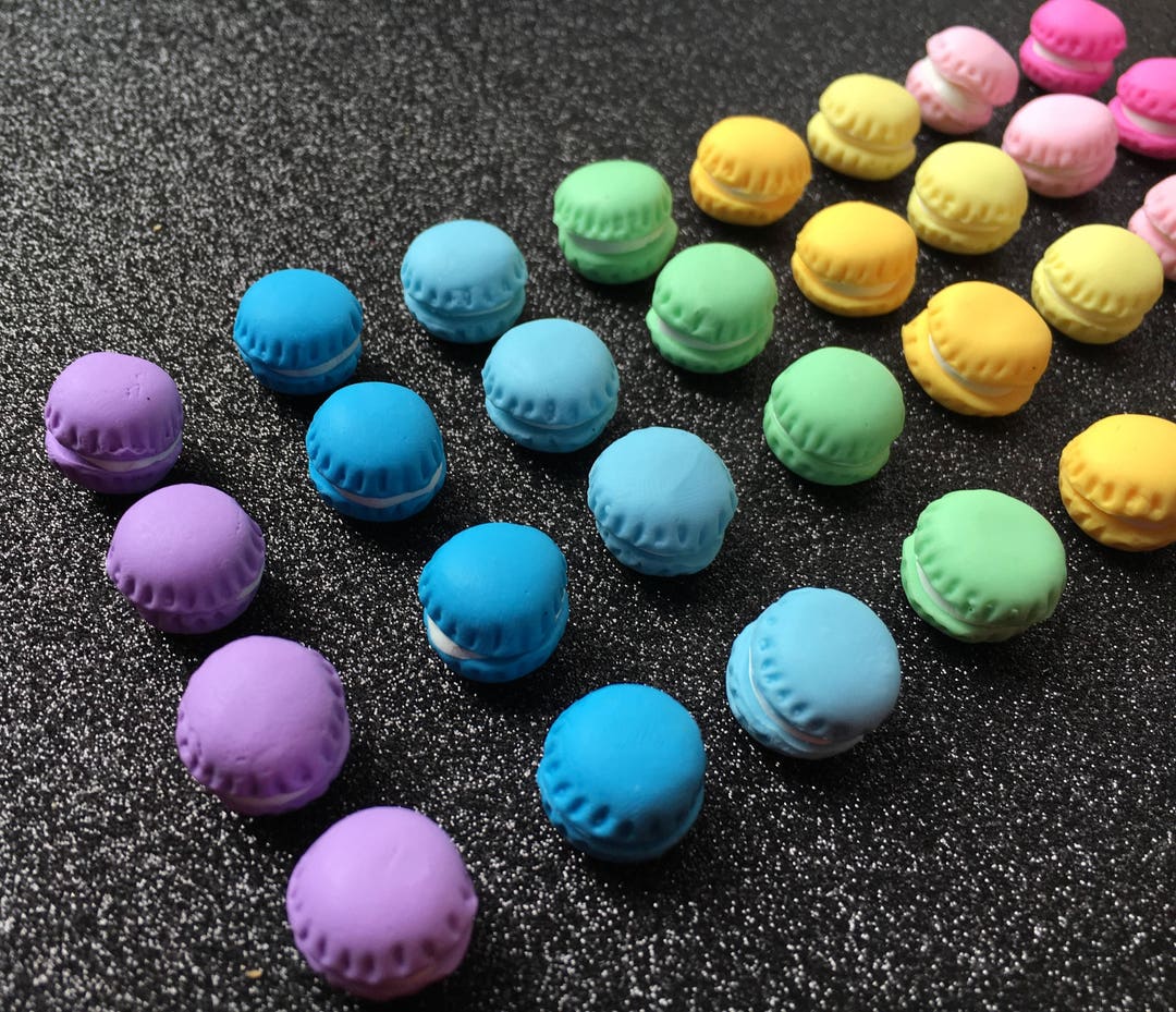 16pc. Rainbow Miniature Macaroons, Polymer Clay, so Kawaii! - Etsy