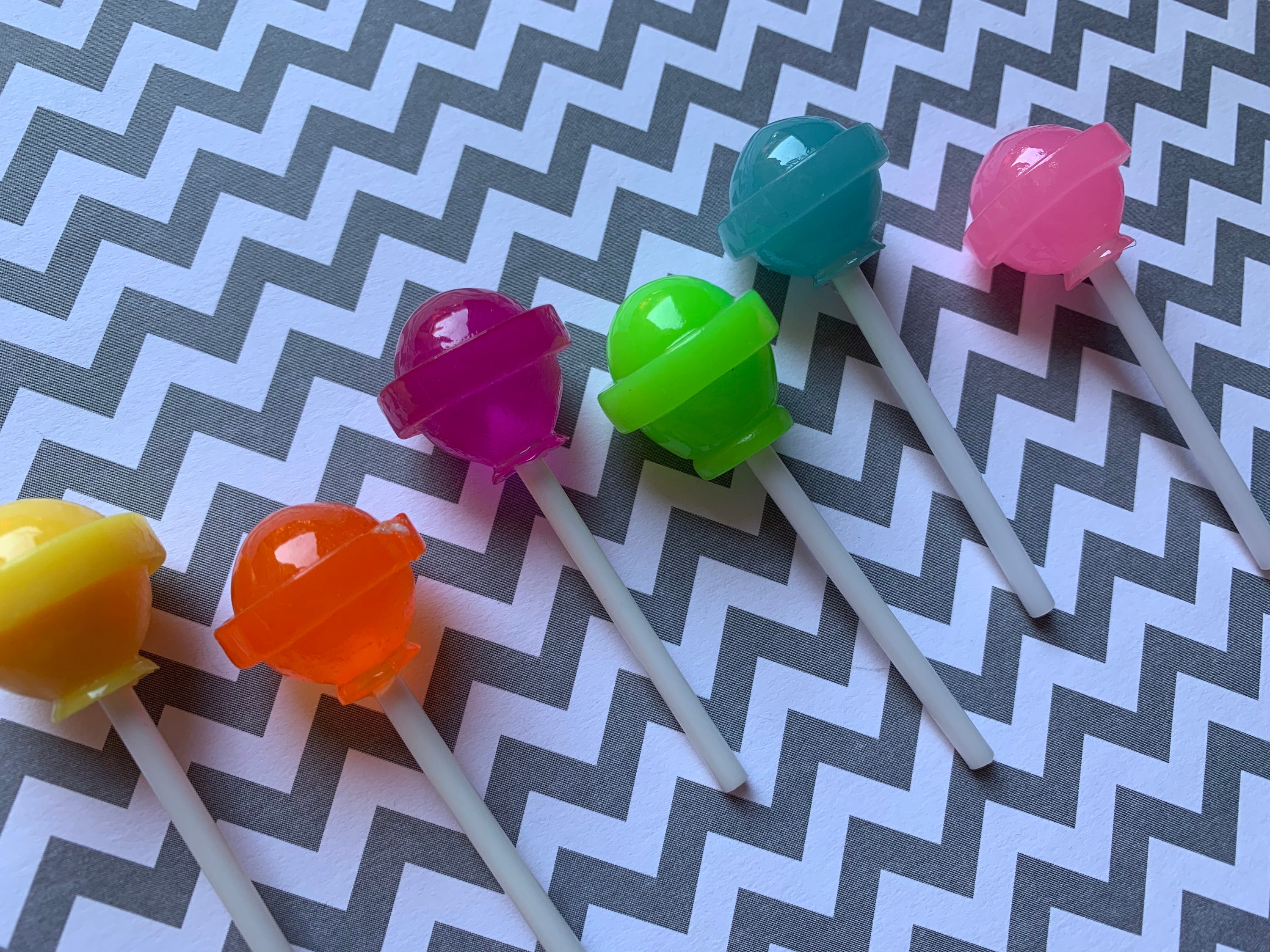 12pc. Mixed Color, Resin Dum Dum Lollipops, so Kawaii! Cabochon, Charm ...