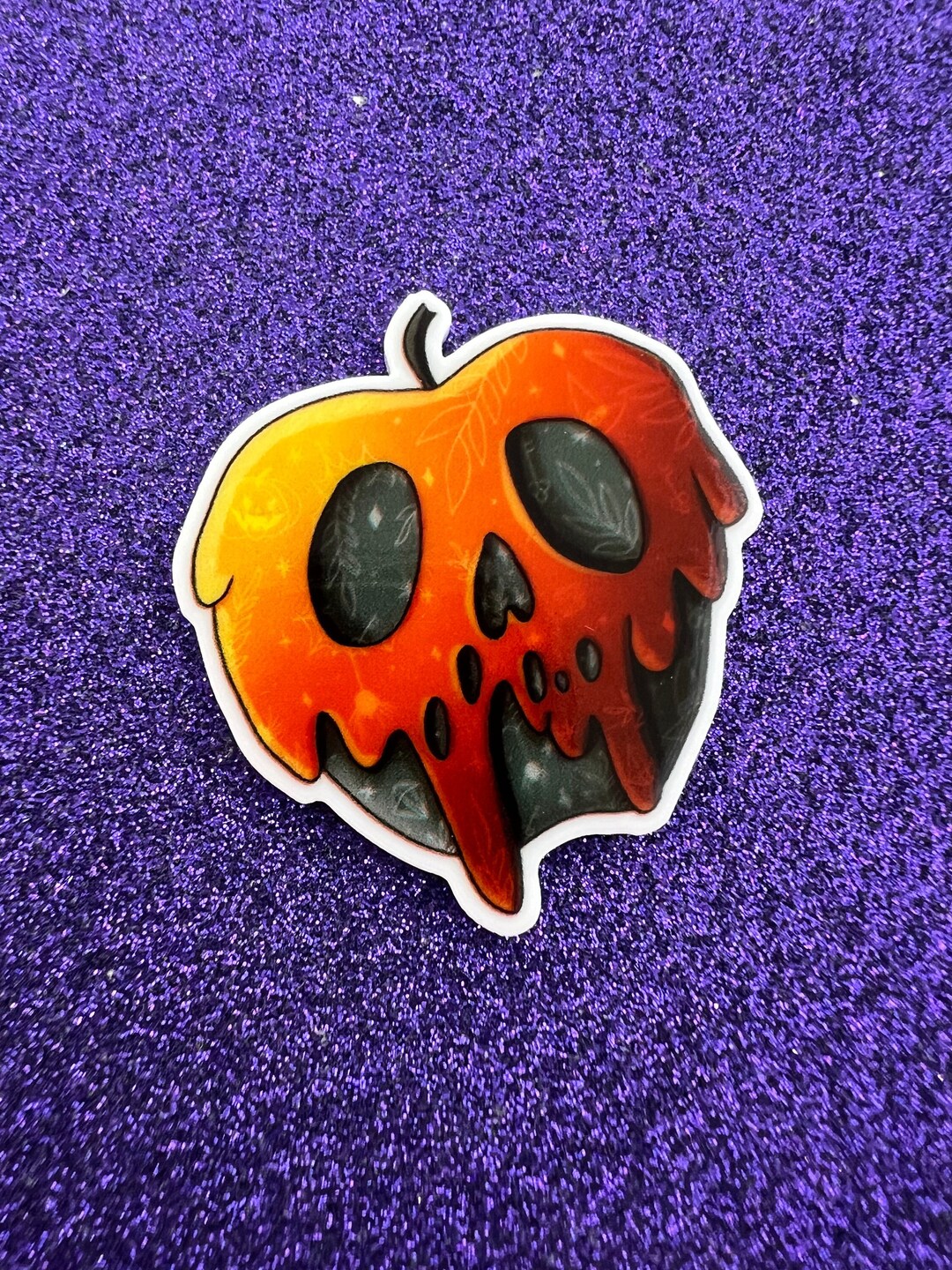 5pc. Orange Poison Apple, Potion, Skull, Witchcraft, Planar Flatback ...