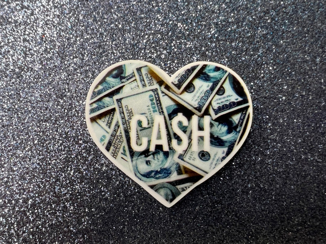 5pc. I Heart Money, Girl Boss, Cash, Resin Planar Flatback, Lipstick ...