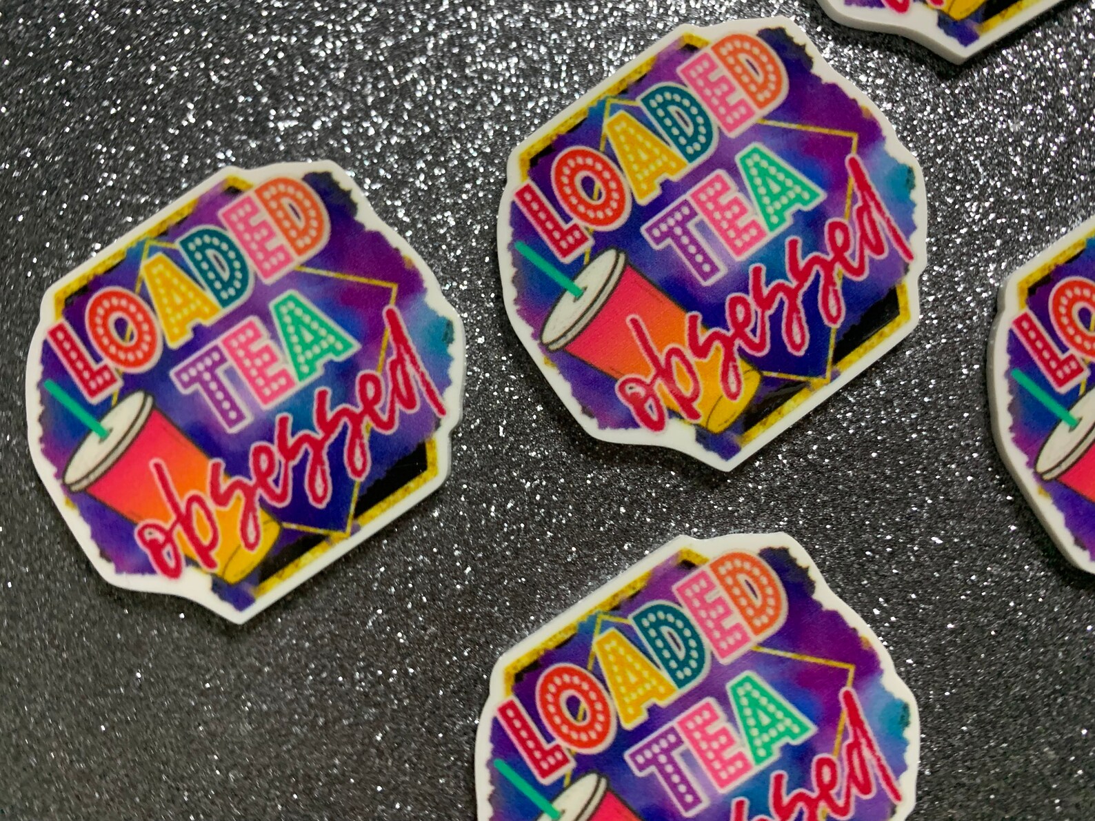 5pc. Loaded Tea Obsessed Boba Tea Resin Planar Flatback | Etsy