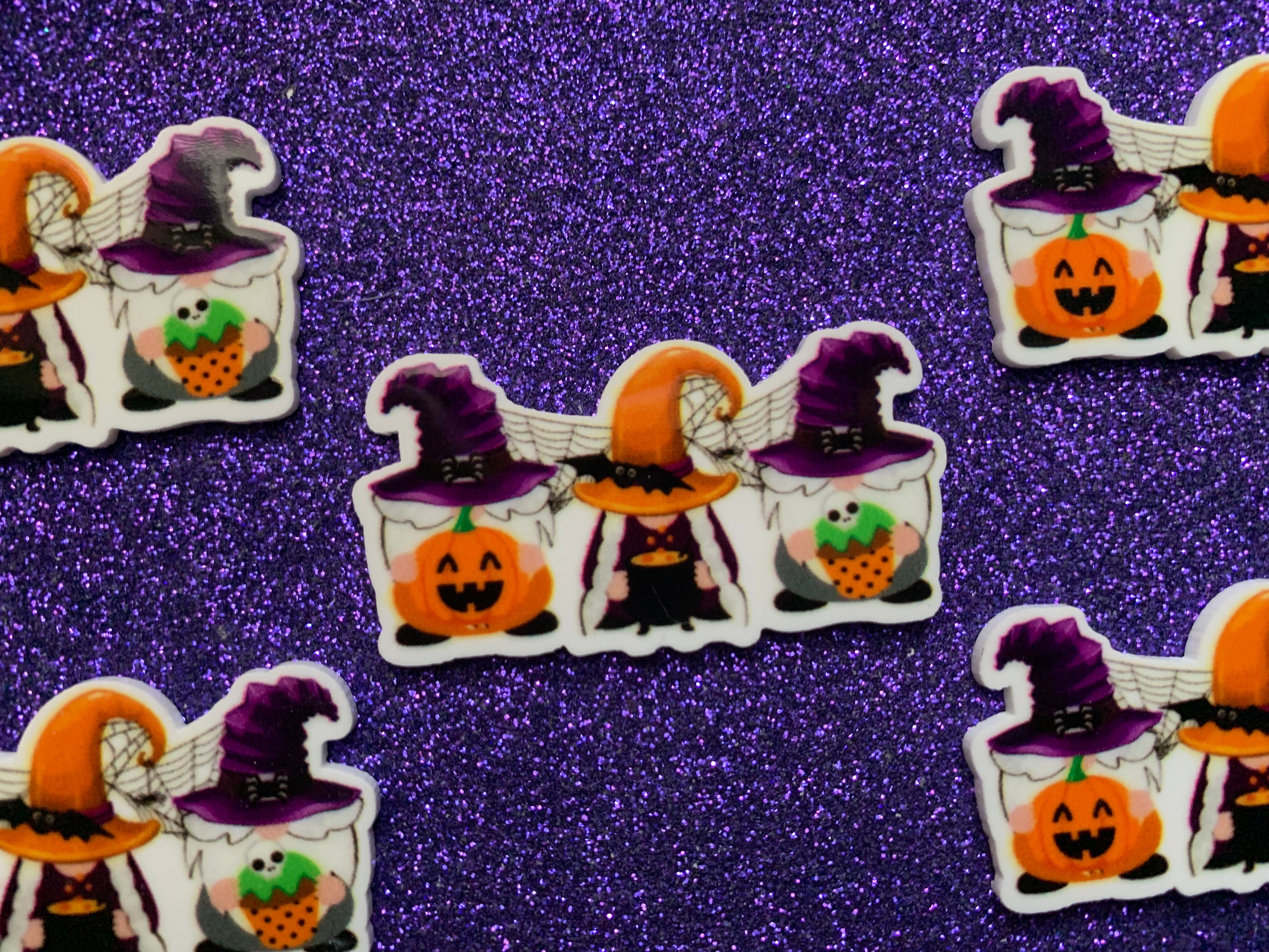 5pc Wicked Witch Gnomes Planar Flatback Resin Cabochon Bow | Etsy