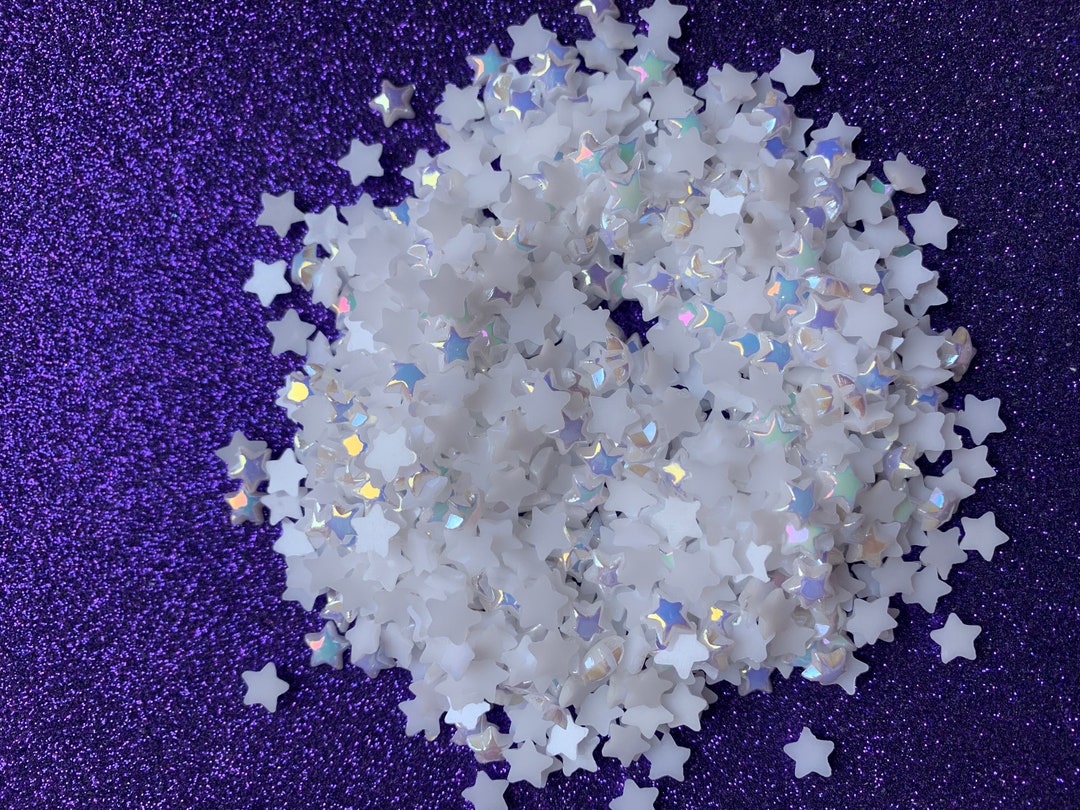 6mm Shining Star 6 Grams Micro Miniature White Resin Star - Etsy