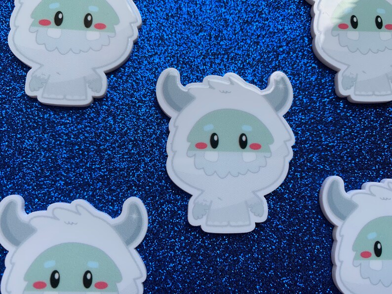 5pc Yeti Monster Resin Planar Snow Globe Planar Flatback | Etsy