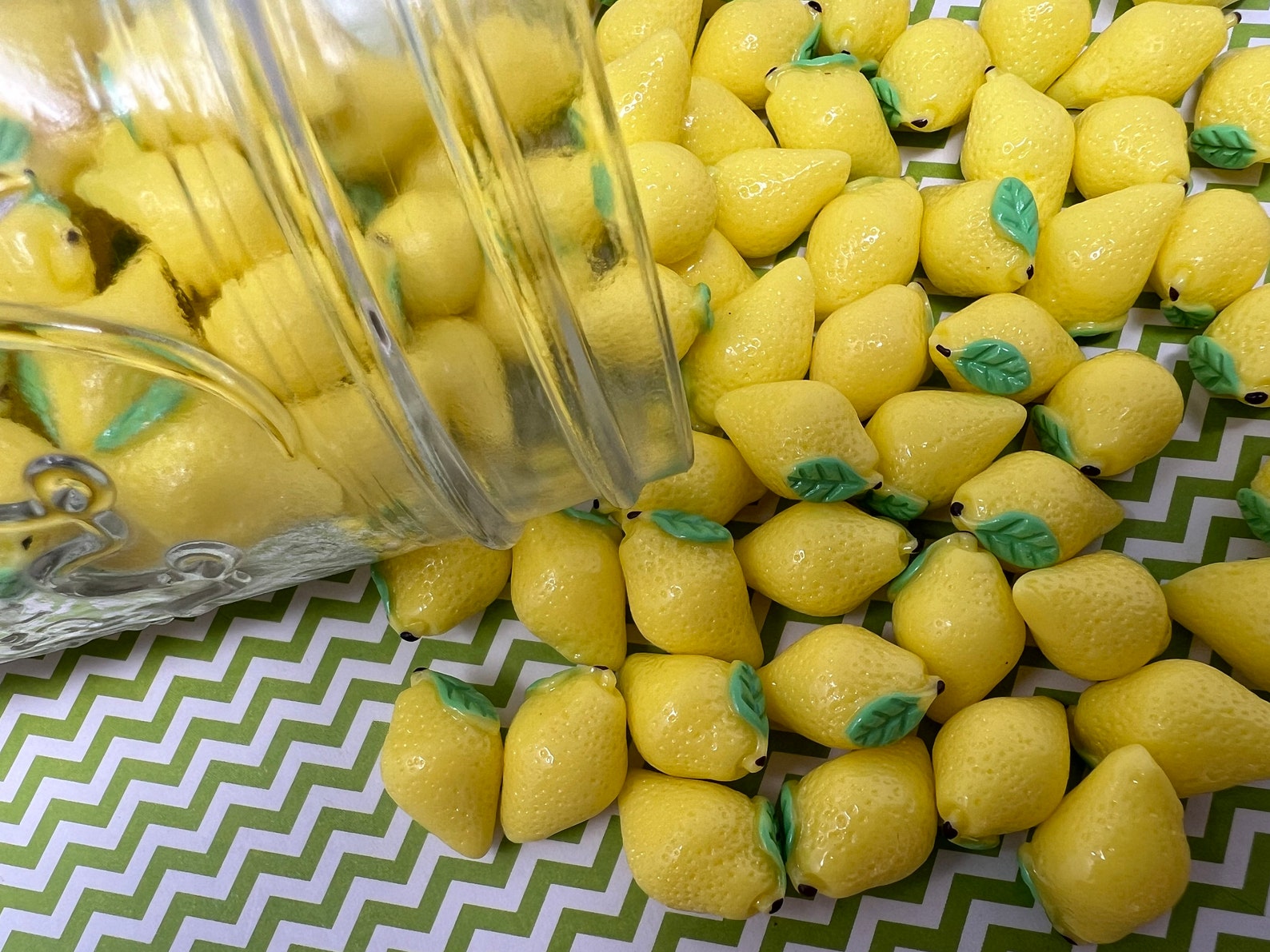 25pc Pucker Up! Miniature Lemon, 3D Resin Fruit, Cabochon, Charm, Faux ...