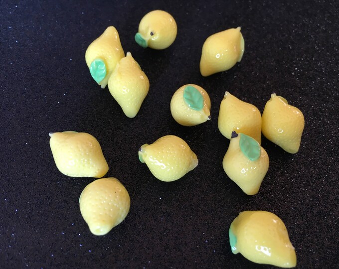 25pc Pucker Up Miniature Lemon 3D Resin Fruit - Etsy