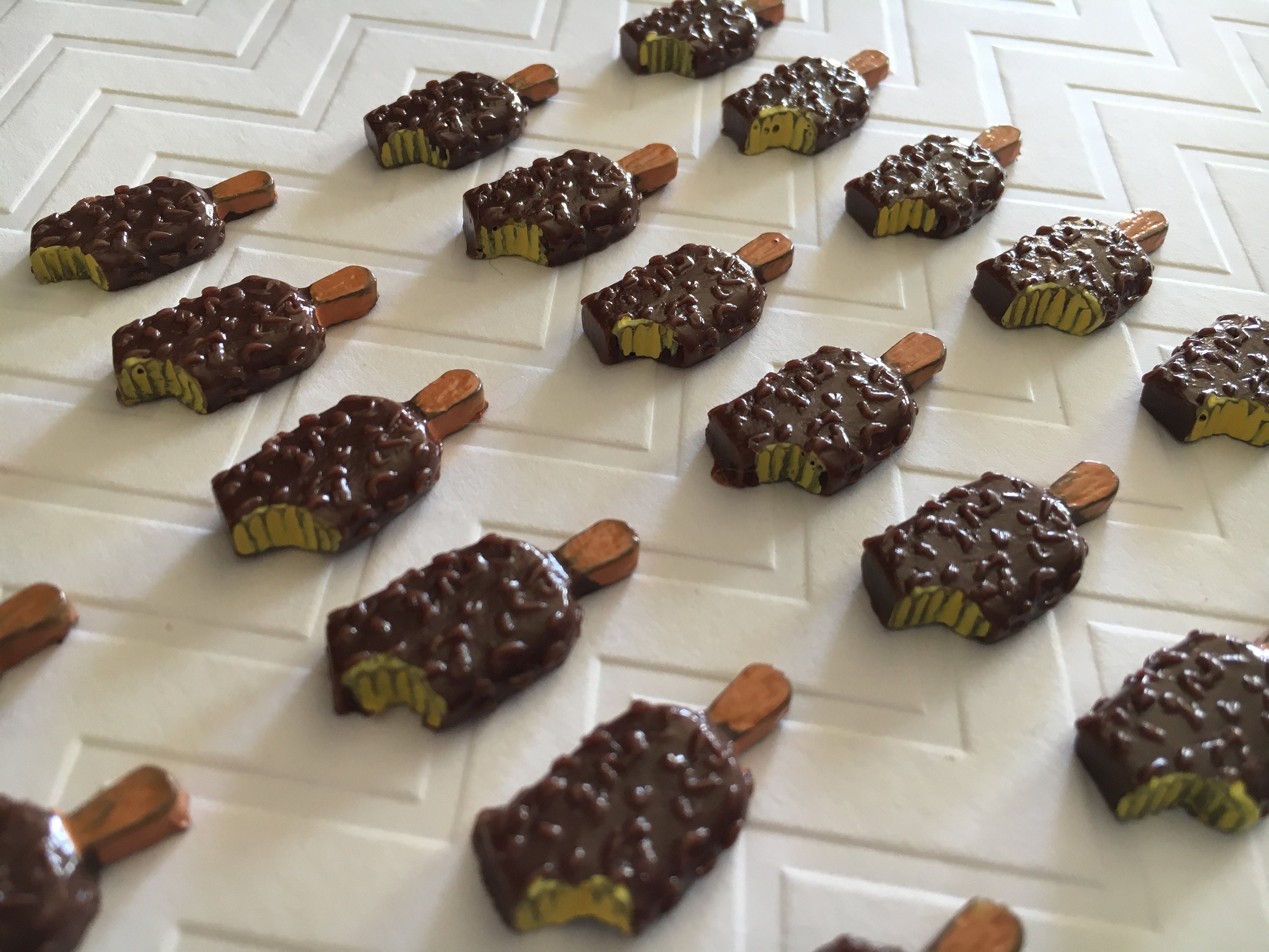 15pc. Micro Miniature Chocolate Ice Cream Cabochon Resin - Etsy