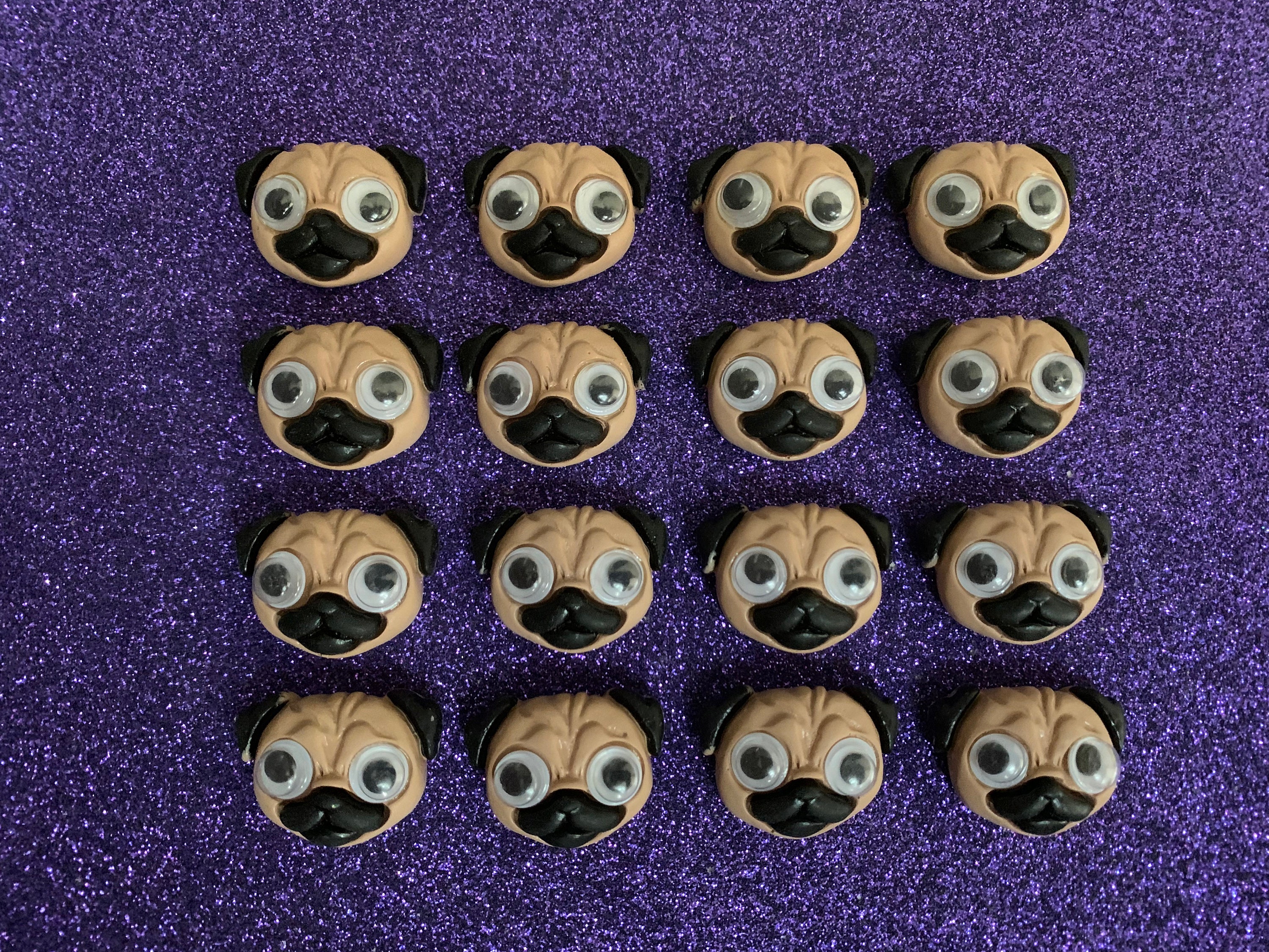 8pc. Miniature Baby Dogs Googly Eyes Pugs 3D resin Cabochon | Etsy