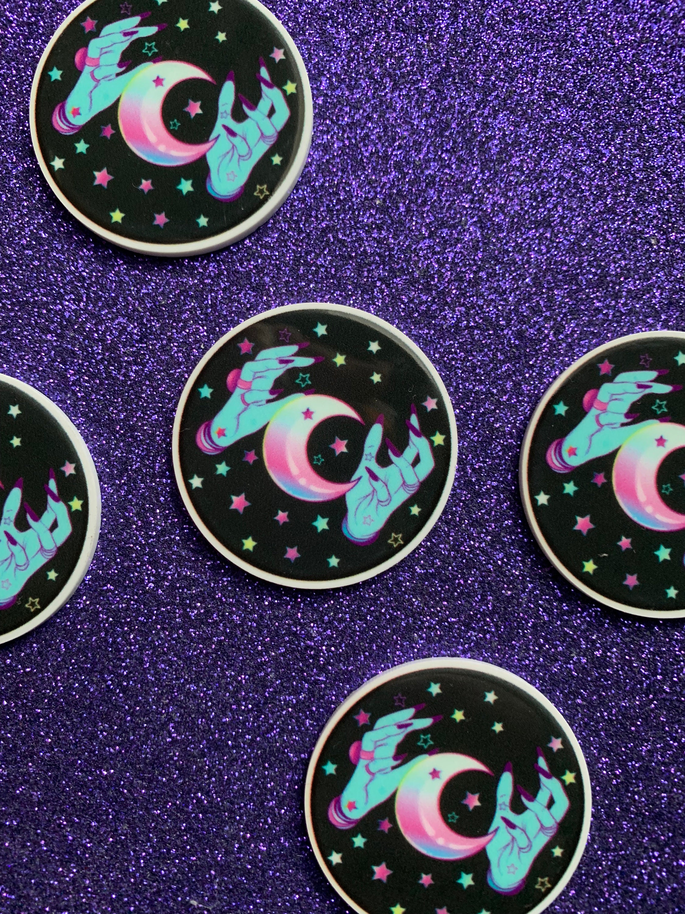 5pc Psychic Spirits Moon Tarot Card Skull Monster Planar | Etsy