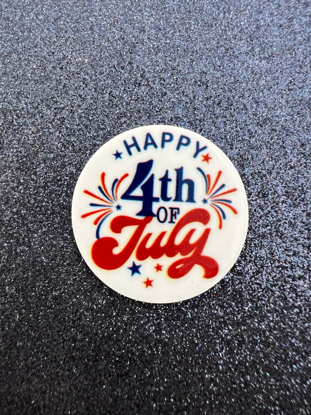 5pc. Fireworks, Rocket, America, USA Flag Resin Planar Flatbacks ...